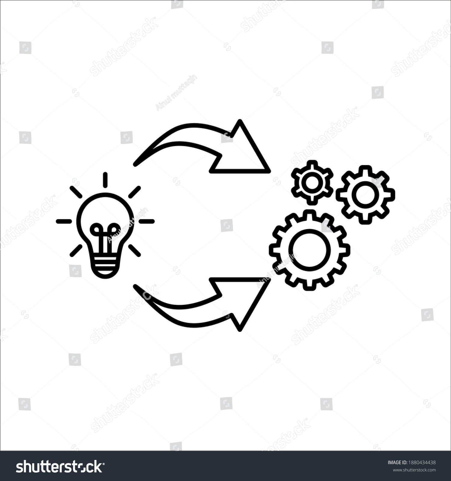 Implementation Icon Simple Vector Illustration Concept Stock Vector ...