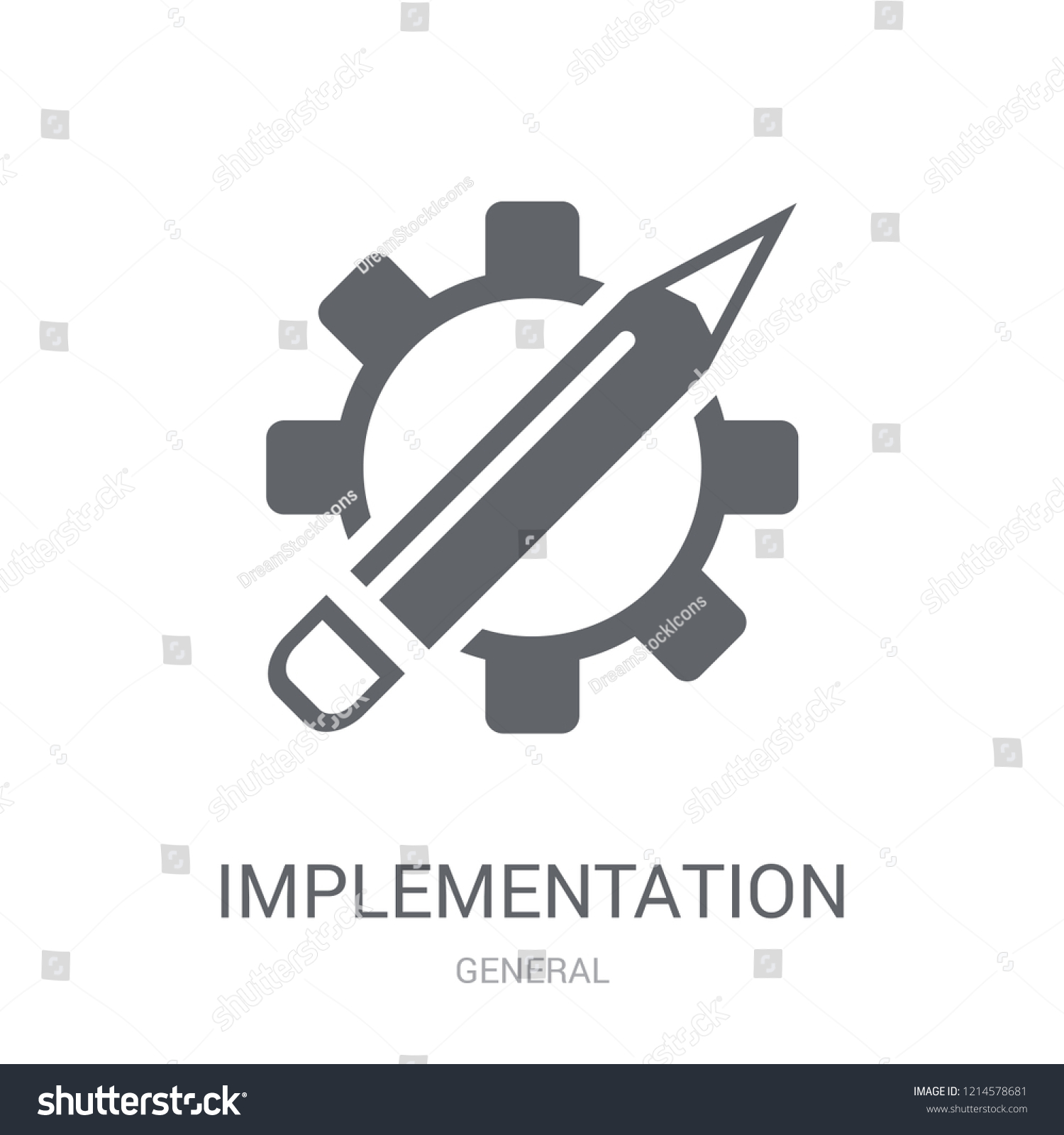 Implementation Icon Trendy Implementation Logo Concept: vector de stock ...