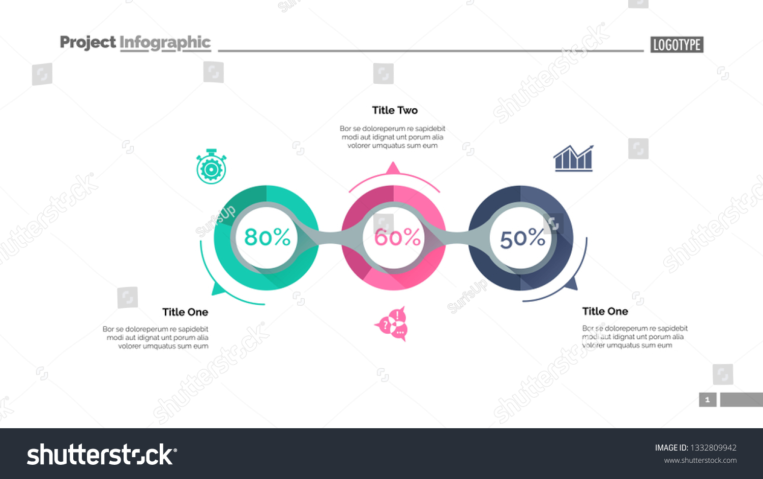 Implementation Infographics Slide Template Business Data: vector de ...