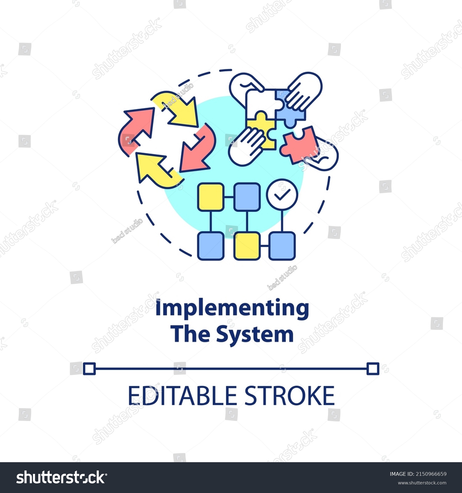 Implementing System Concept Icon Info System Stock Vector (Royalty Free ...