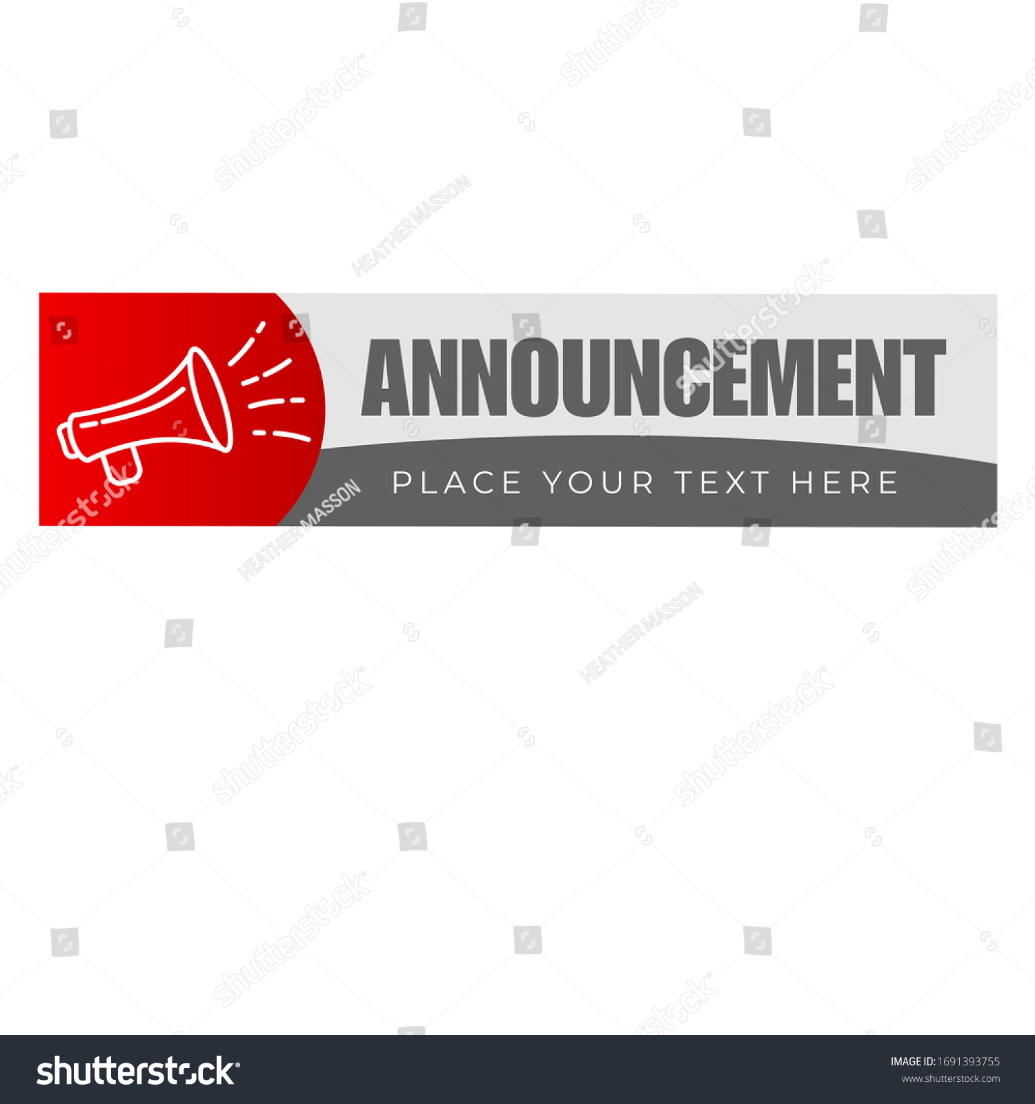 Important Announcement Header Banner Vector Sign Stock Vector (Royalty ...