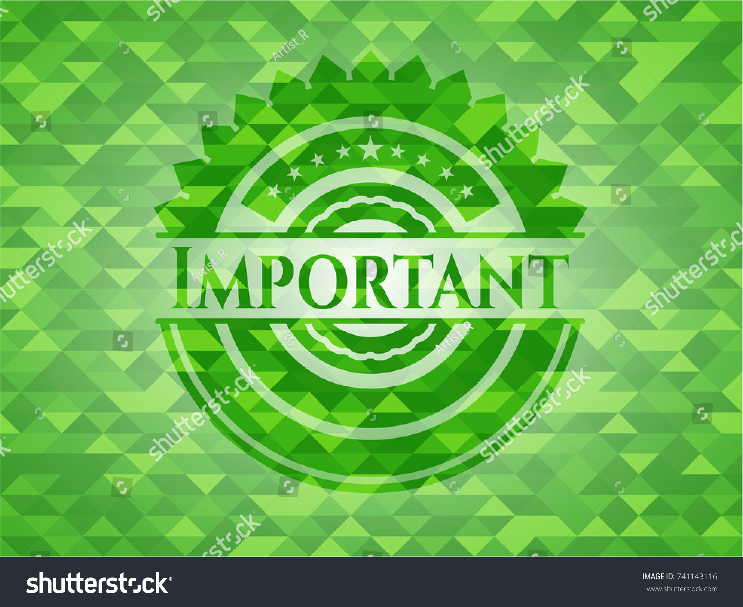 Important Green Emblem Mosaic Background Stock Vector (Royalty Free ...