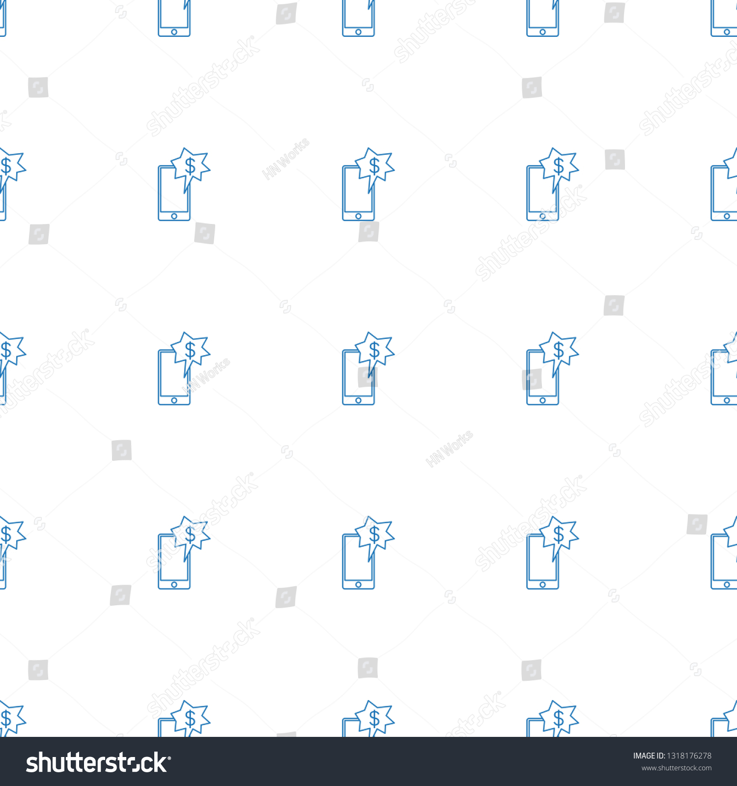 Important Message Icon Pattern Seamless White Stock Vector (Royalty ...