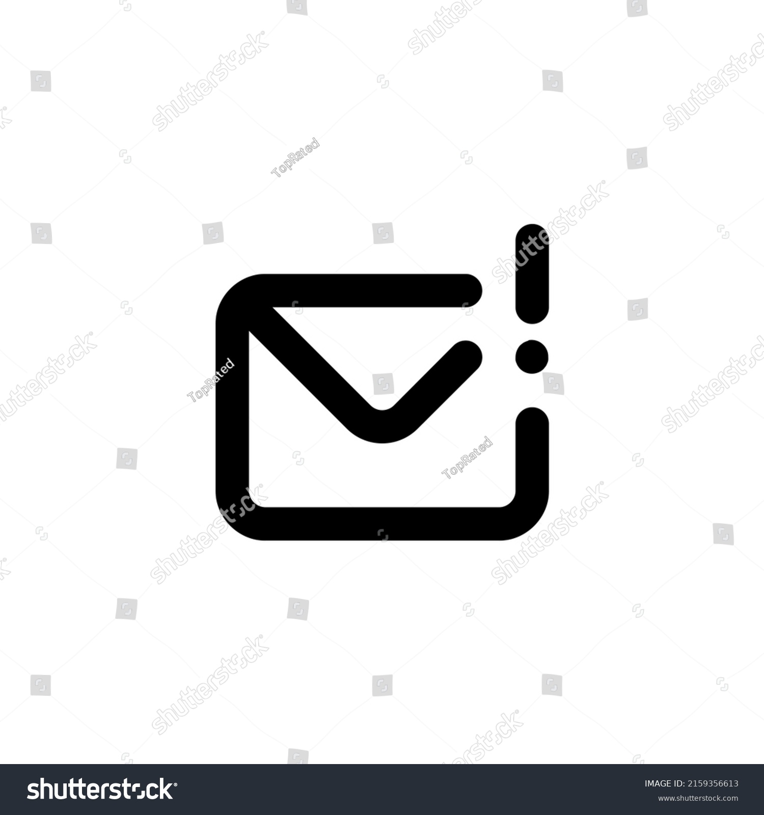 Important Message Vector Icon Envelope Attention Stock Vector (Royalty ...