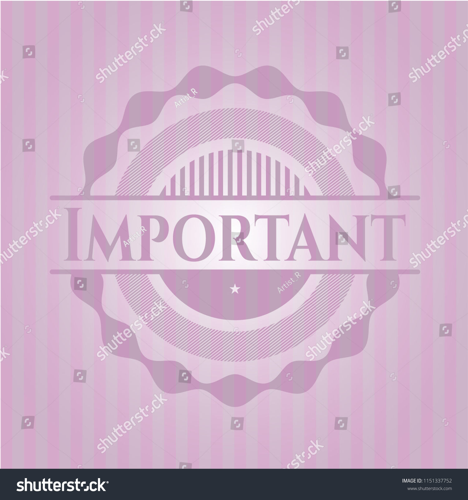 Important Pink Emblem Retro Stock Vector (Royalty Free) 1151337752 ...