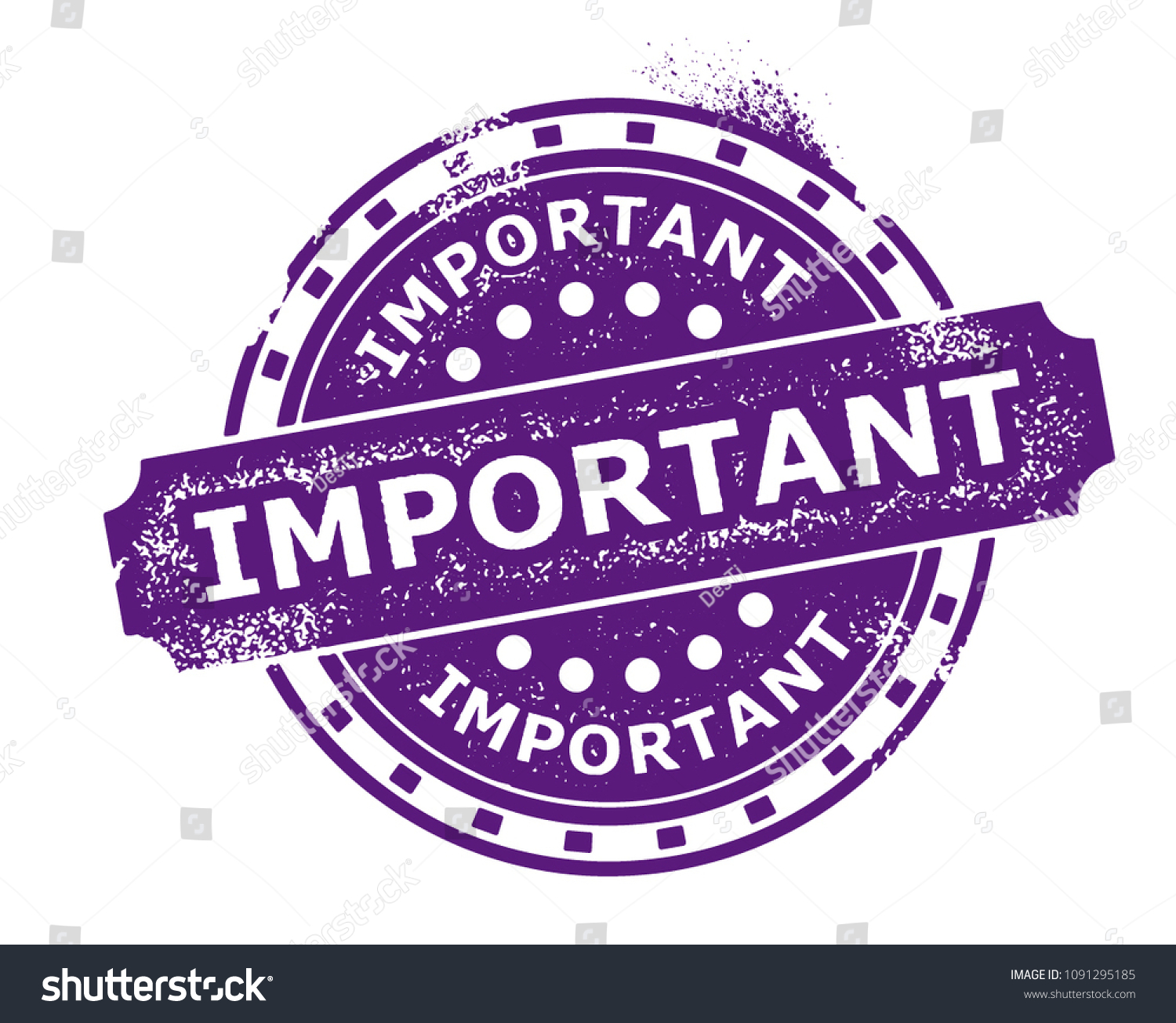 Important Rubber Stamp Stock Vector (Royalty Free) 1091295185 ...