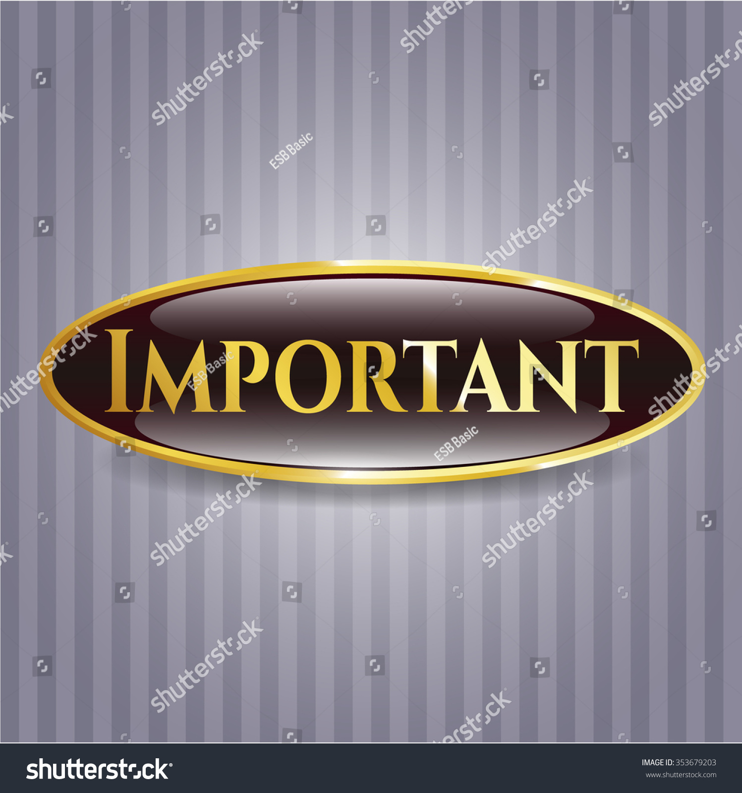 Important Shiny Badge Stock Vector (Royalty Free) 353679203 | Shutterstock