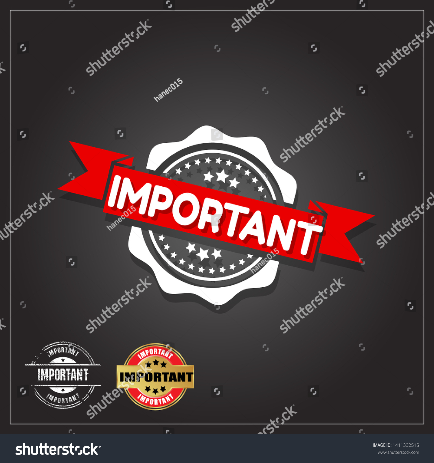 Important Stamp Shadow Rubber Stamp Stock Vector (Royalty Free ...