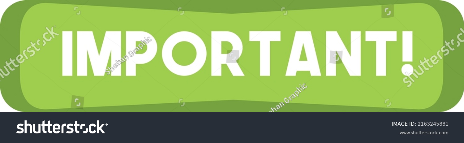 Important Vector Illustration Banner Icon Stock Vector (Royalty Free ...