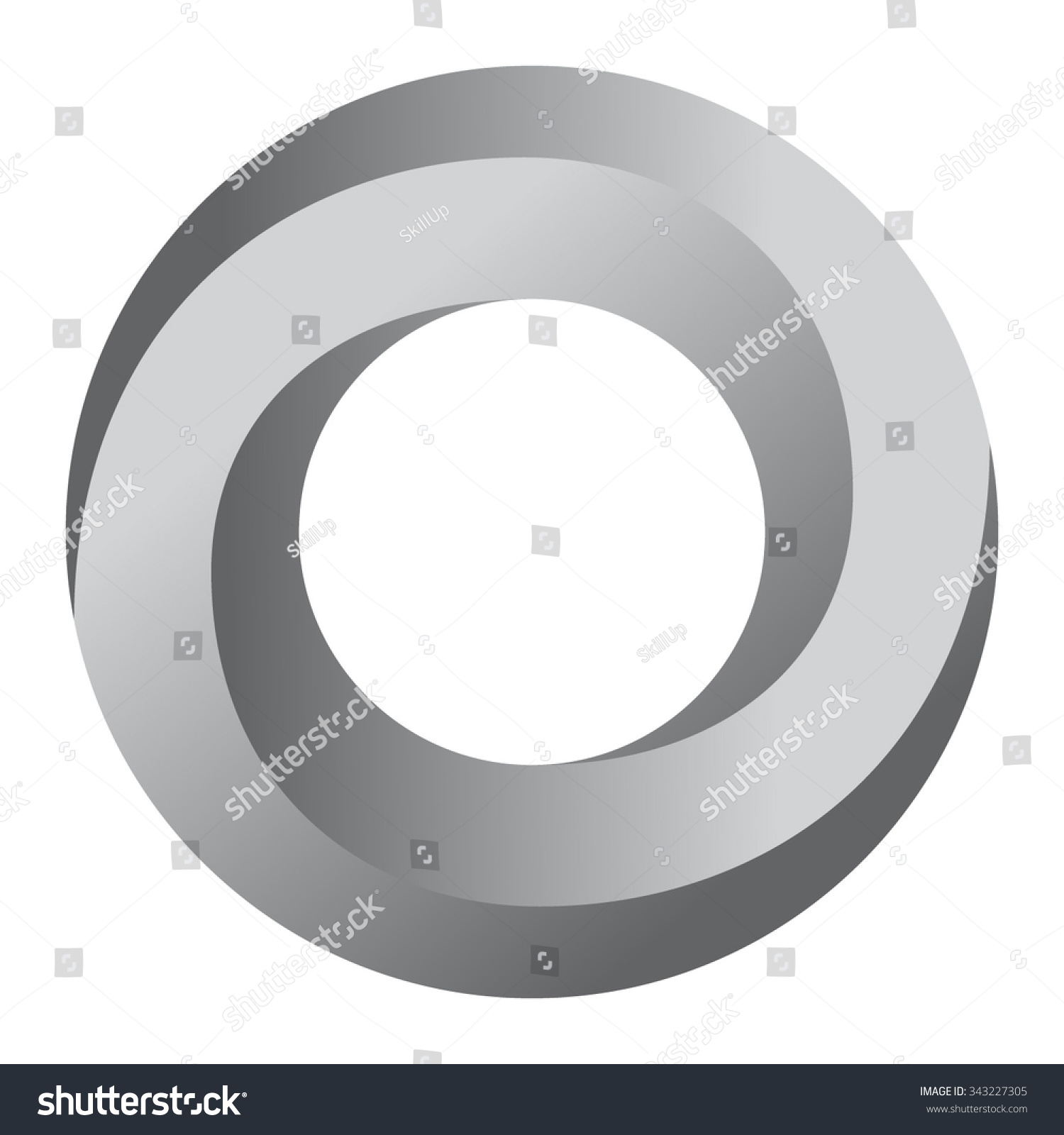Impossible Circle Sign Abstract Design Impossible Stock Vector (Royalty ...