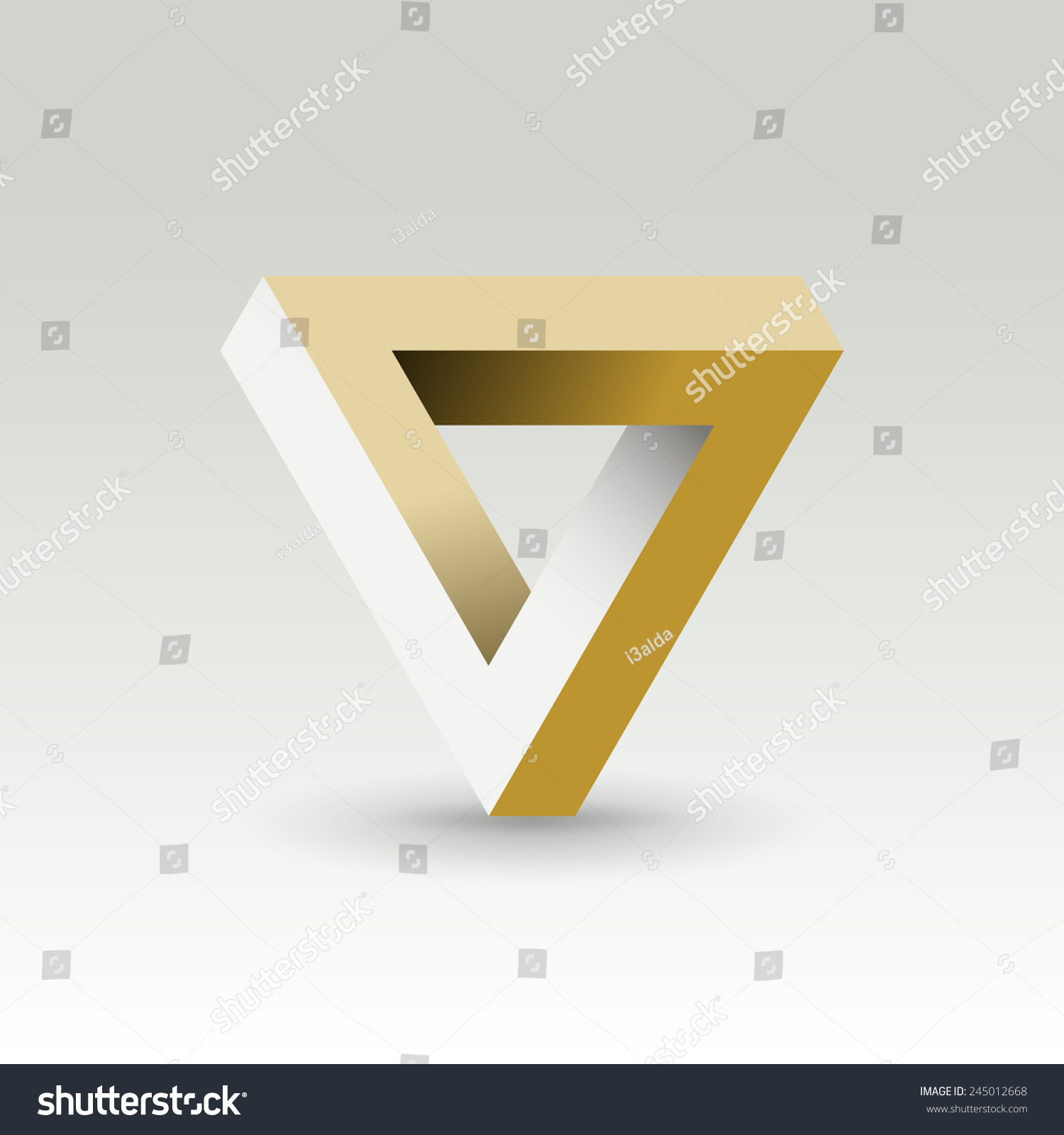 Impossible Looped Triangle Vector Logo Template Stock Vector (Royalty ...