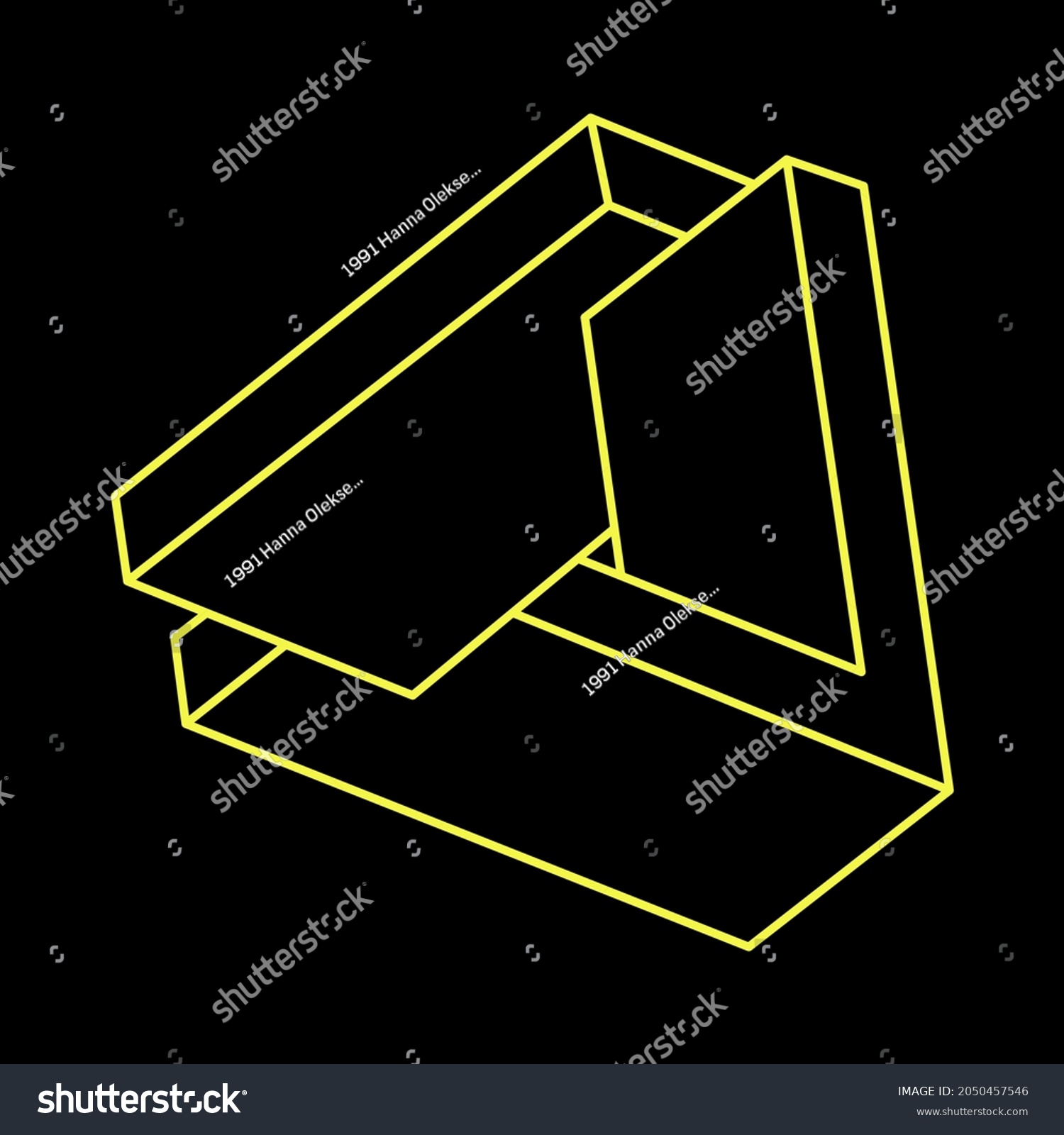 Impossible Optical Illusion Shapes Optical Art Stock Vector (Royalty ...