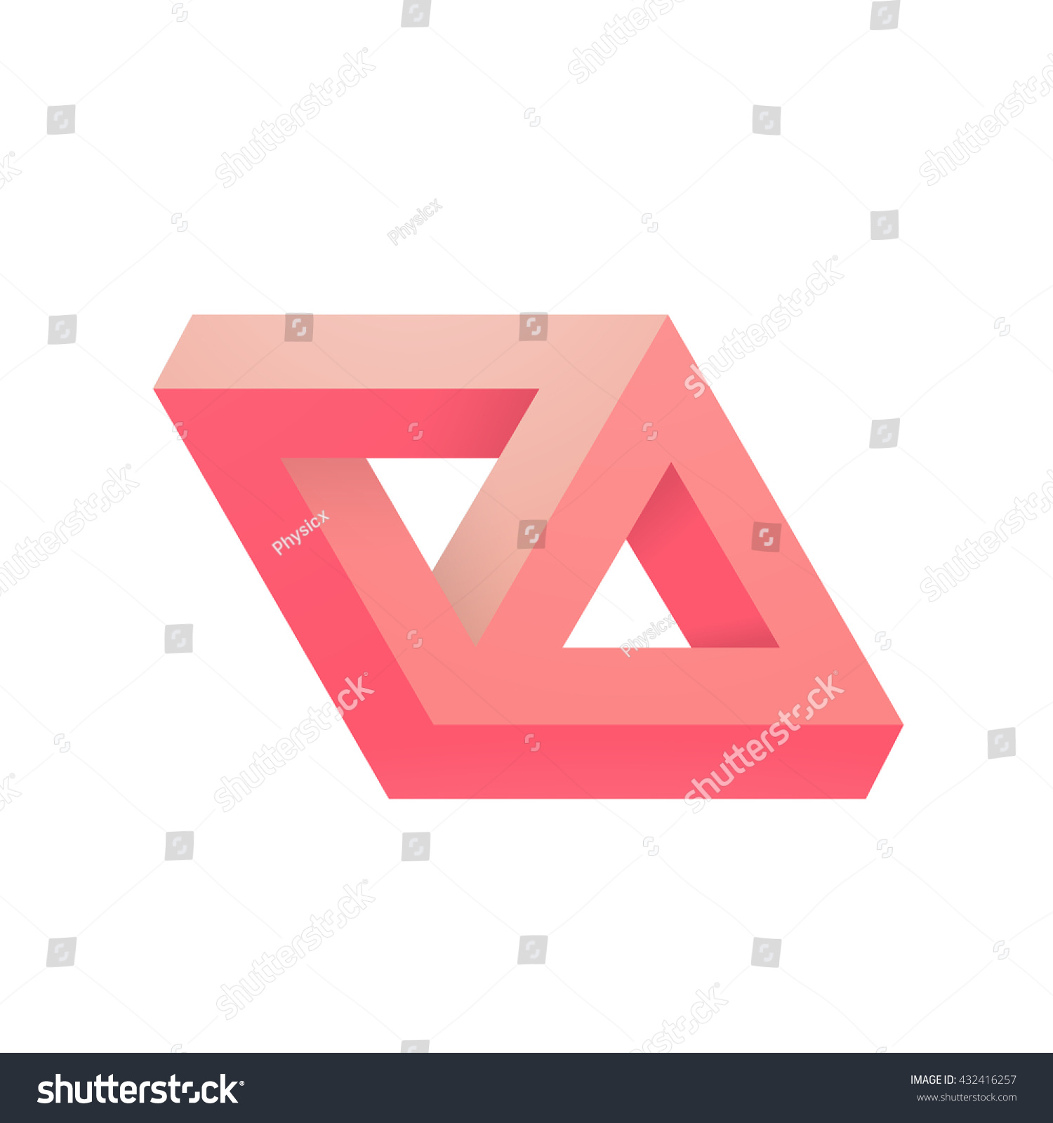 Impossible Shape Optical Illusion Vector Illustration 库存矢量图（免版税 ...