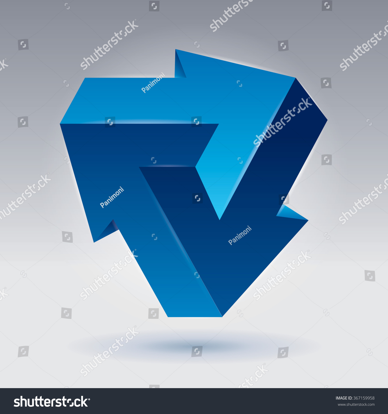 Impossible Shape Unreal Arrows 3 Arrows Stock Vector (Royalty Free ...