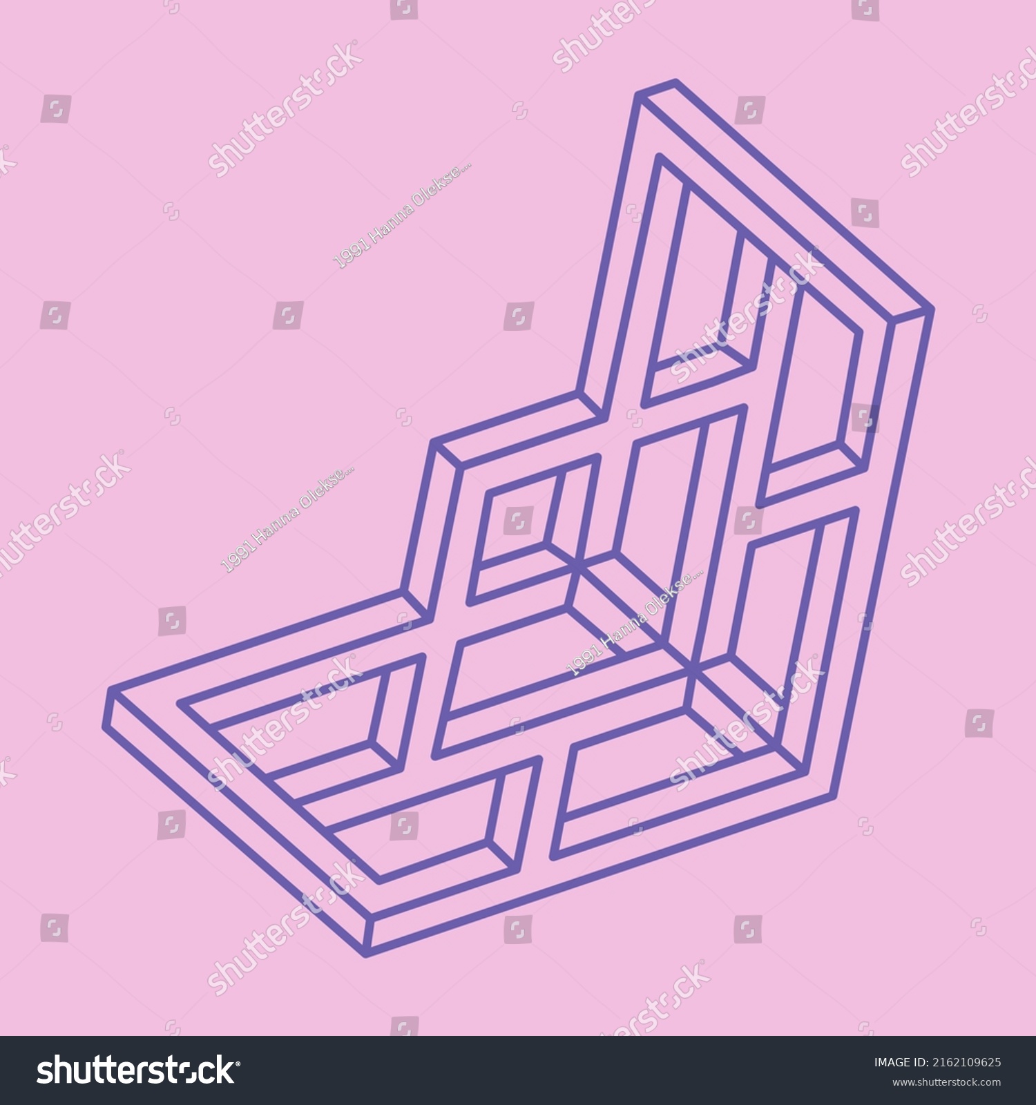 Impossible Shapes Optical Illusion Figures Vector Stock Vector (Royalty ...