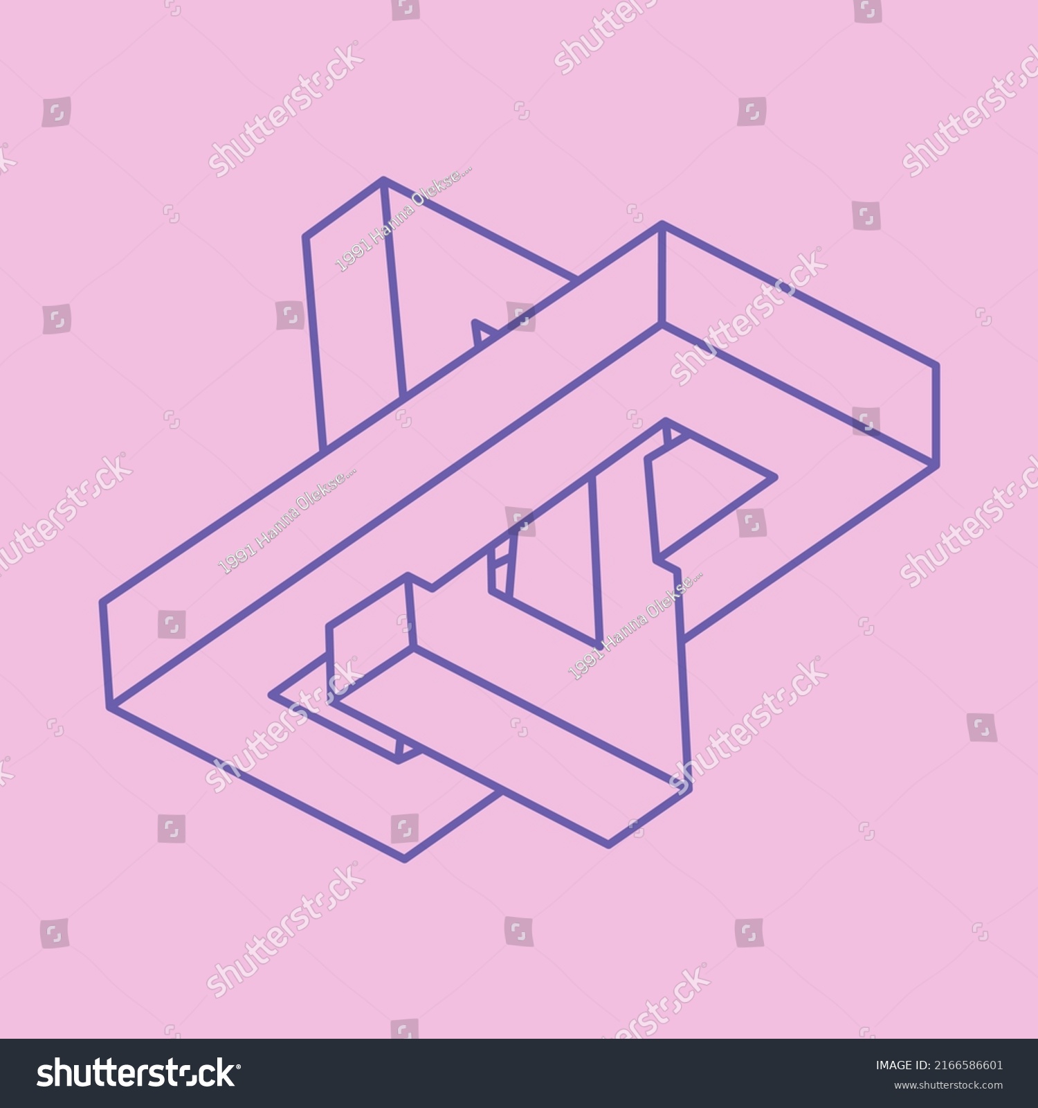Impossible Shapes Optical Illusion Figures Vector Stock Vector (Royalty ...