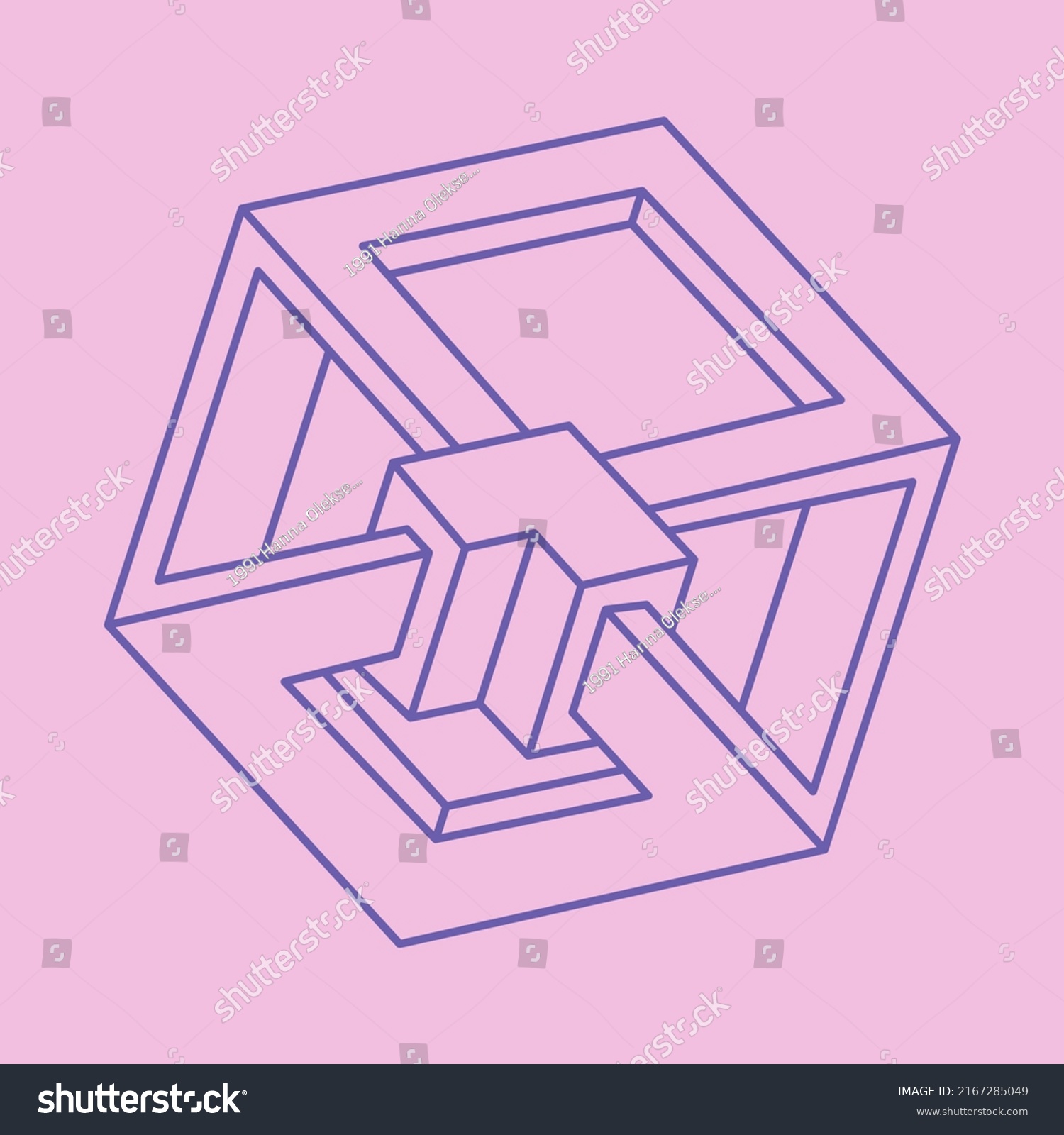 Impossible Shapes Optical Illusion Figures Vector Stock Vector (Royalty ...