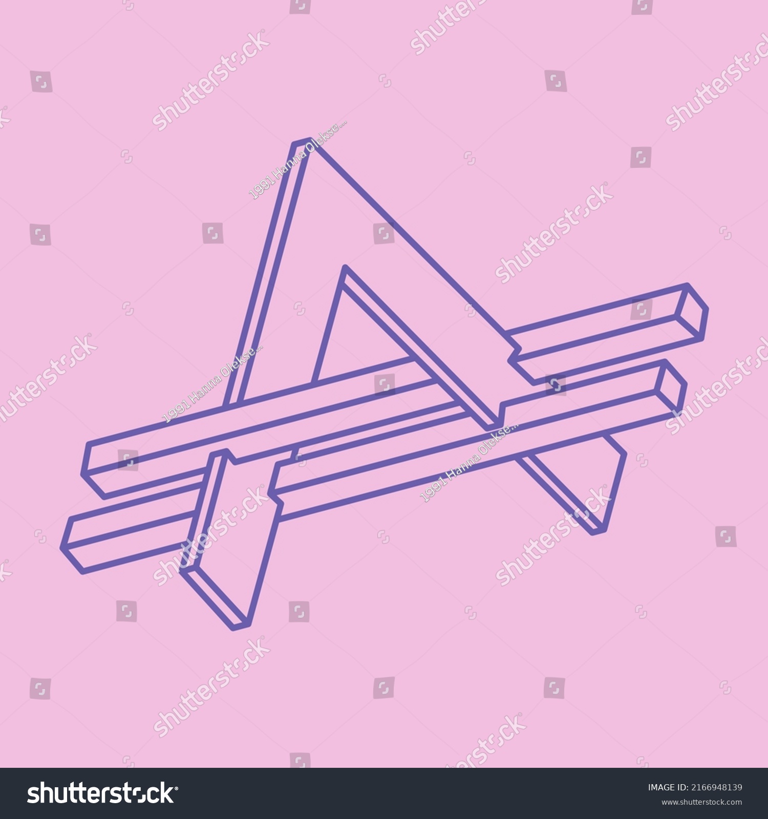 Impossible Shapes Optical Illusion Logo Vector Stock Vector (Royalty ...