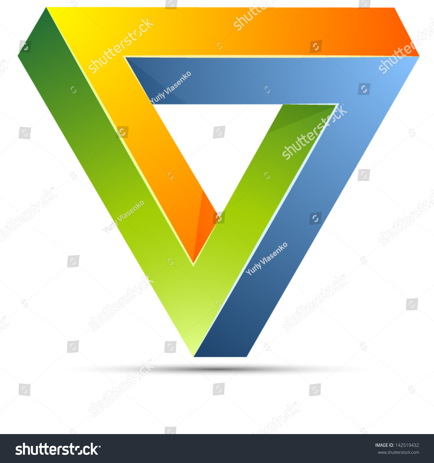 Impossible Triangle Sign Stock Vector (Royalty Free) 142519432