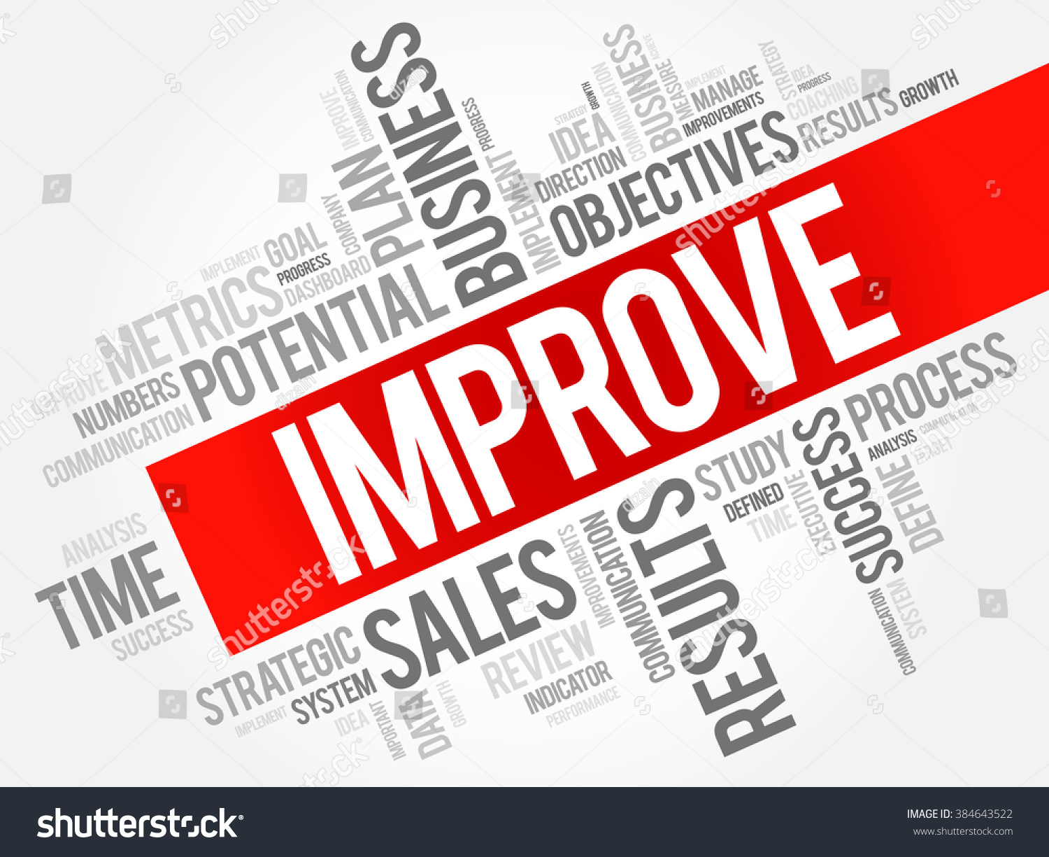 Improve Word Cloud Business Concept Background Stock Vector (Royalty ...