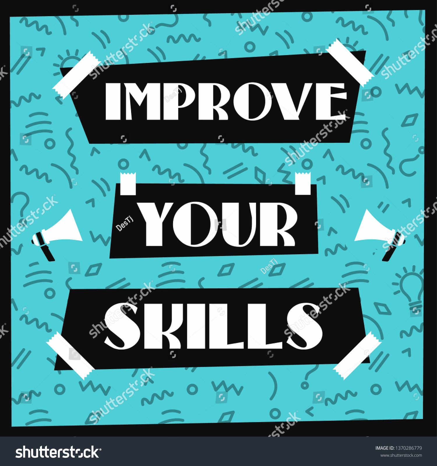 Improve Your Skills Vector Illustration Background Stock Vector ...