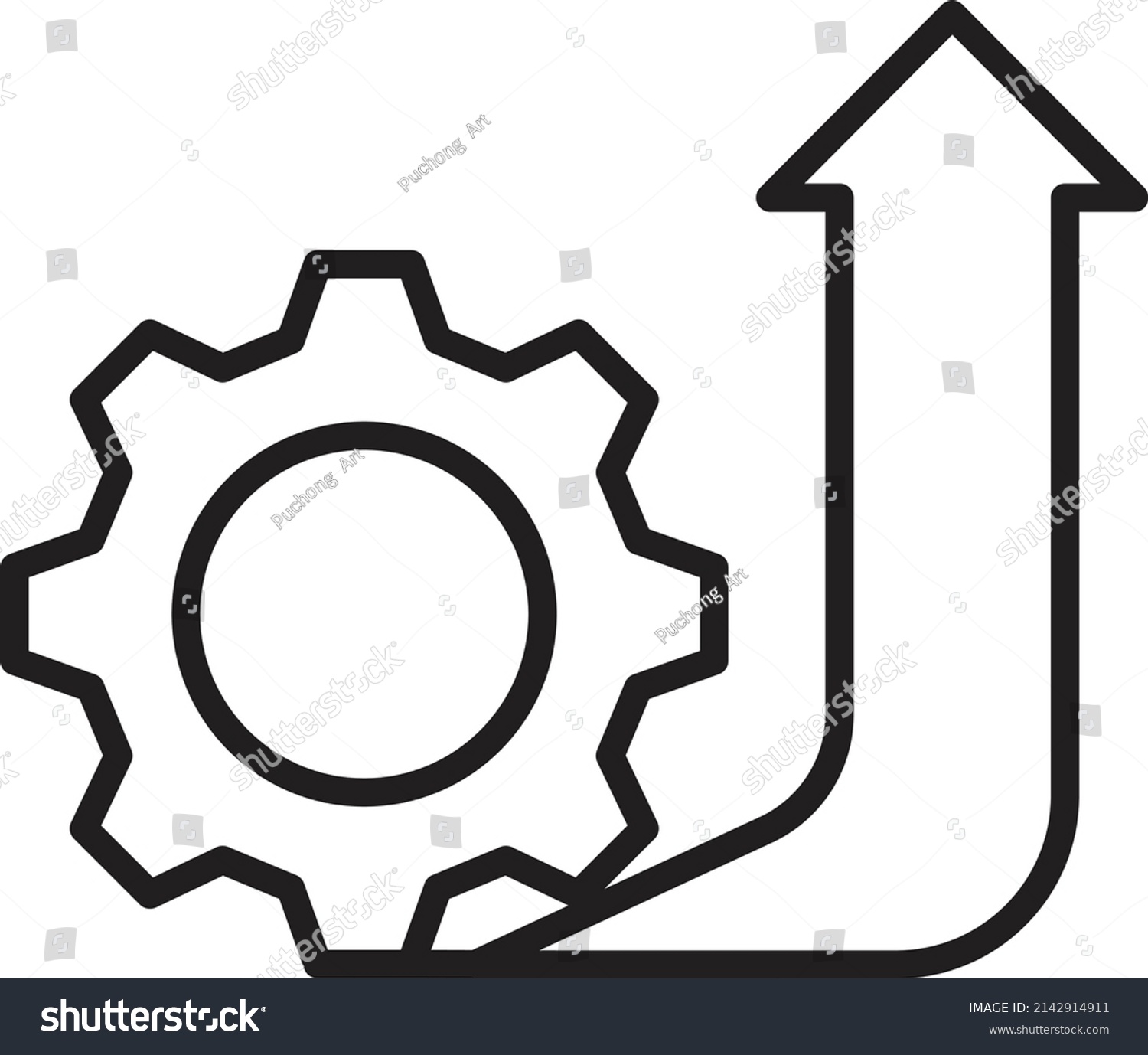 Improvement Icon Vector Business Progress Symbol Stock Vector (Royalty ...