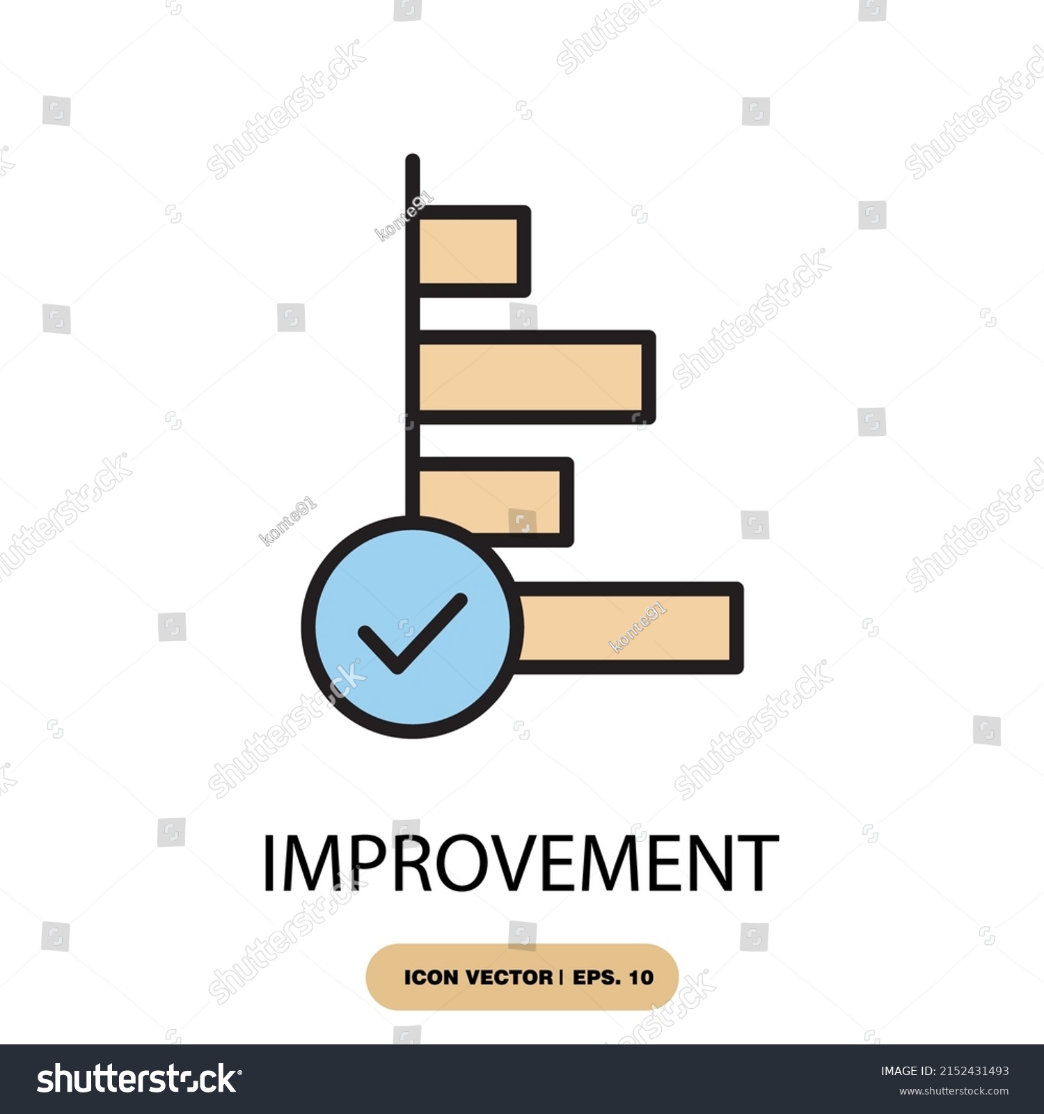 Improvement Icons Symbol Vector Elements Infographic Stock Vector ...