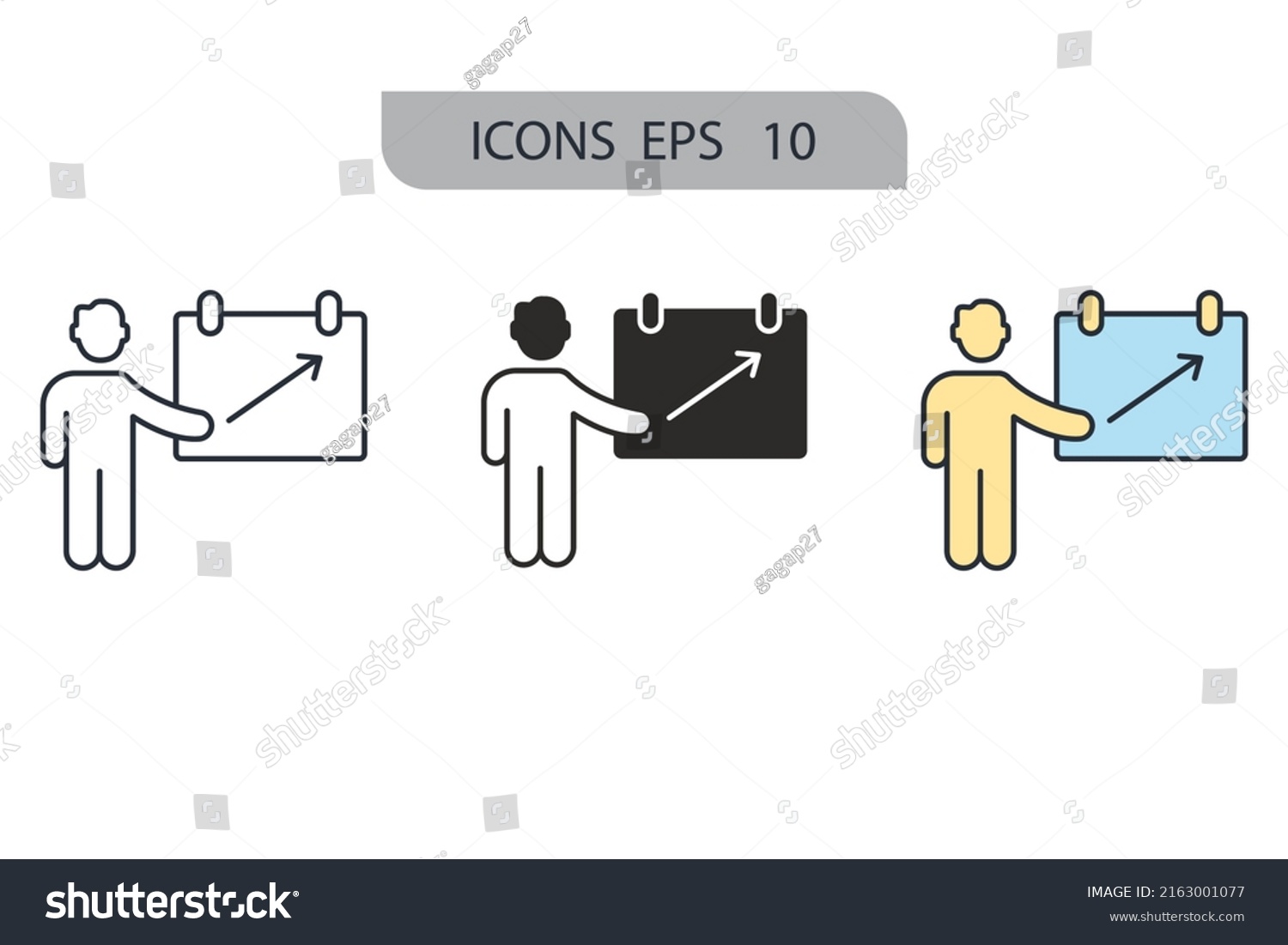 Improvement Icons Symbol Vector Elements Infographic Stock Vector ...
