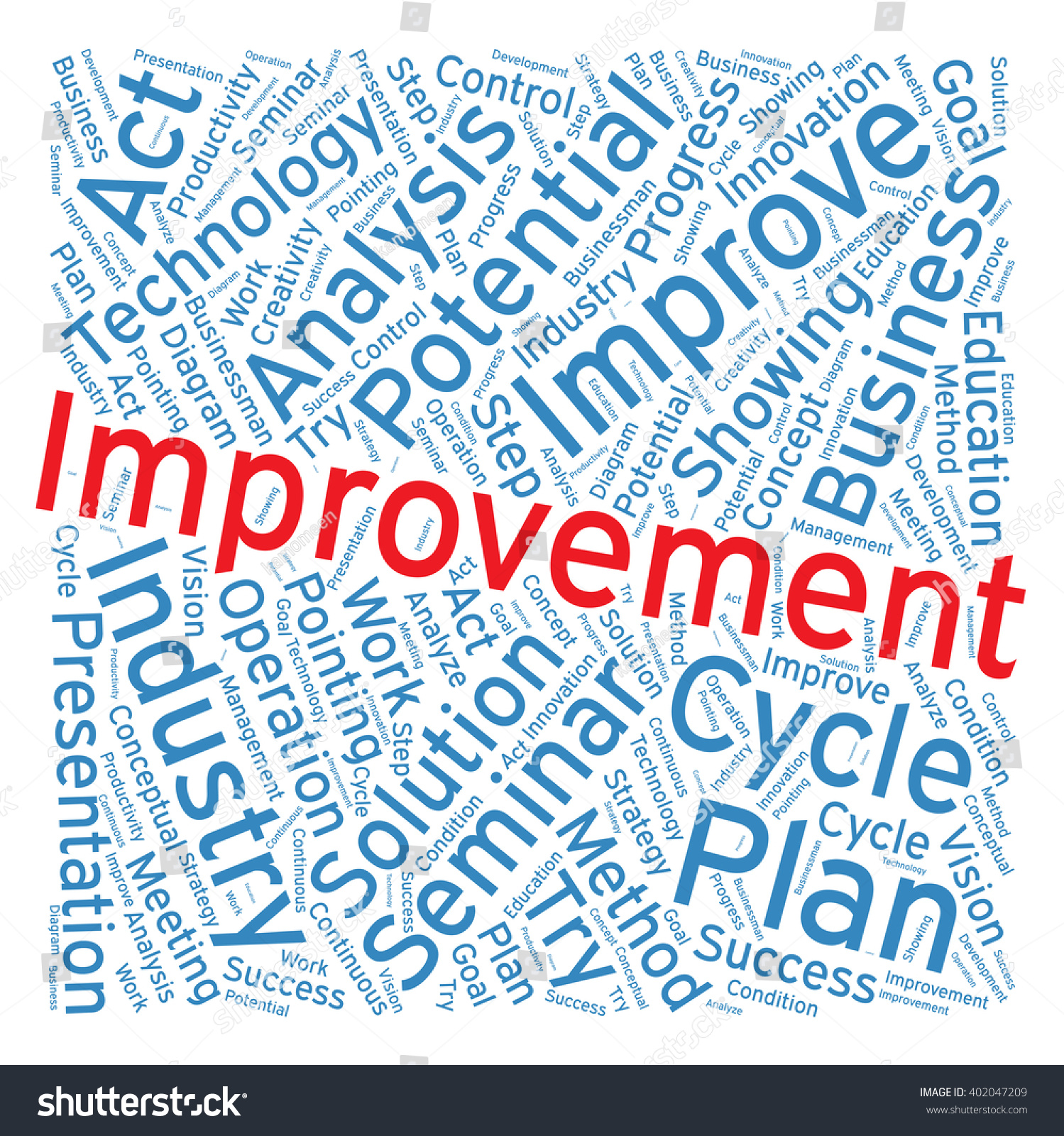 Improvement Word Cloud Art Background Stock Vector (Royalty Free ...