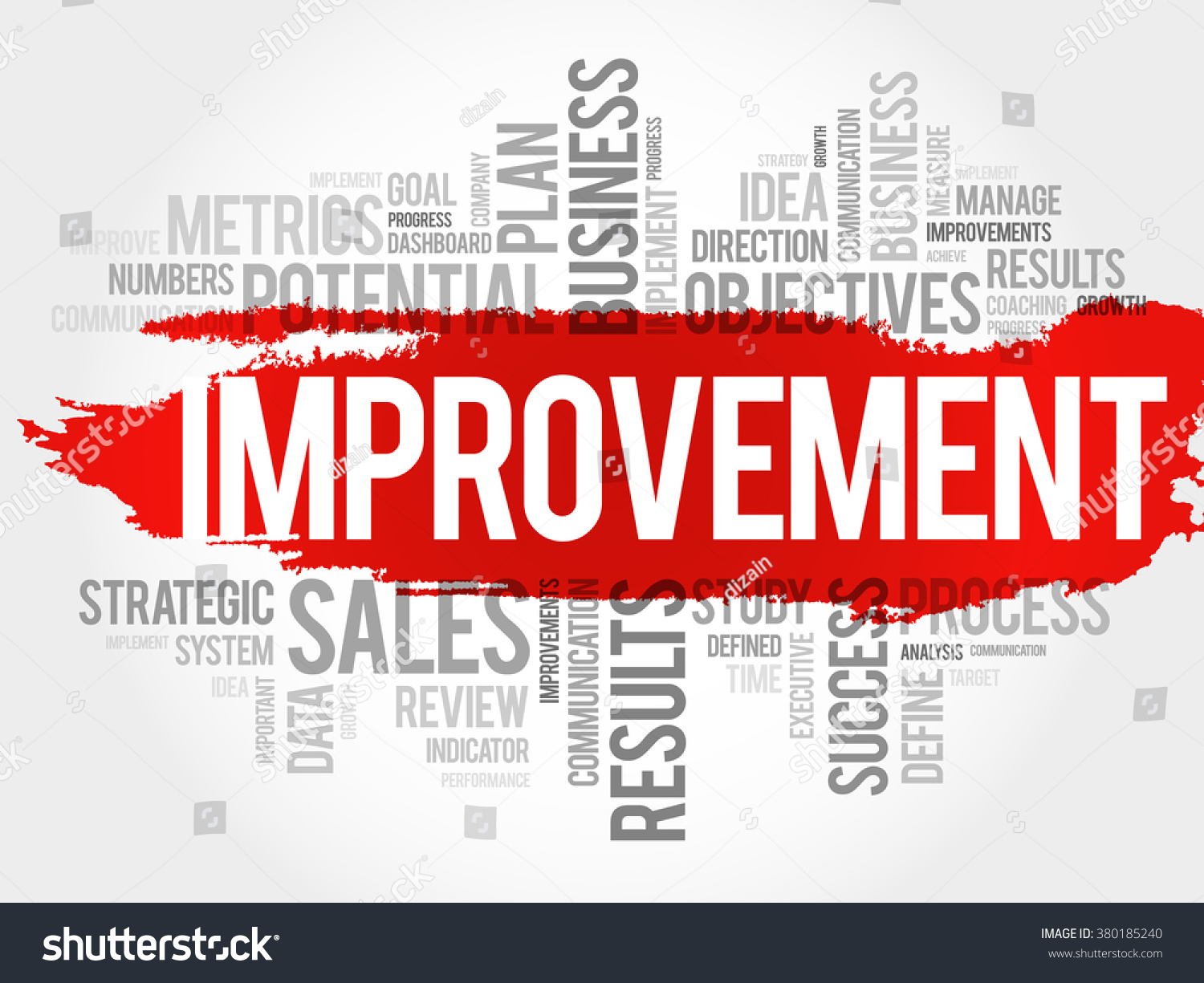 Improvement Word Cloud Business Concept Background Stock Vector ...