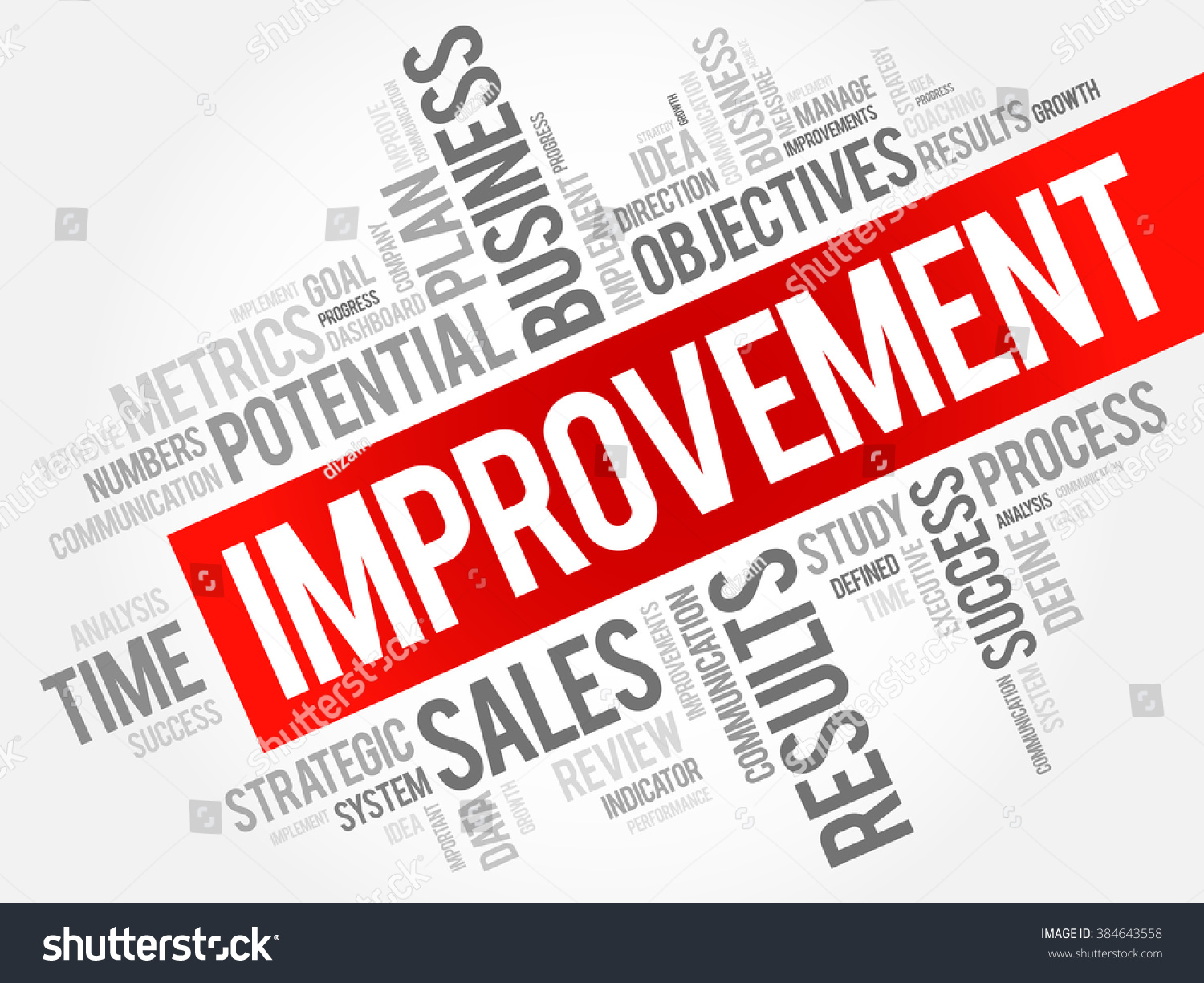 Improvement Word Cloud Business Concept Background Stock Vector ...