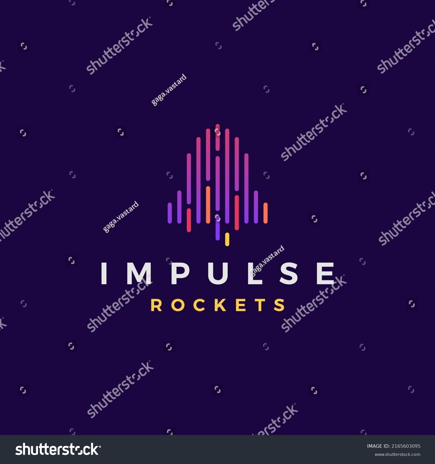 Impulse Wave Rocket Logo Vector Icon Stock Vector (Royalty Free ...