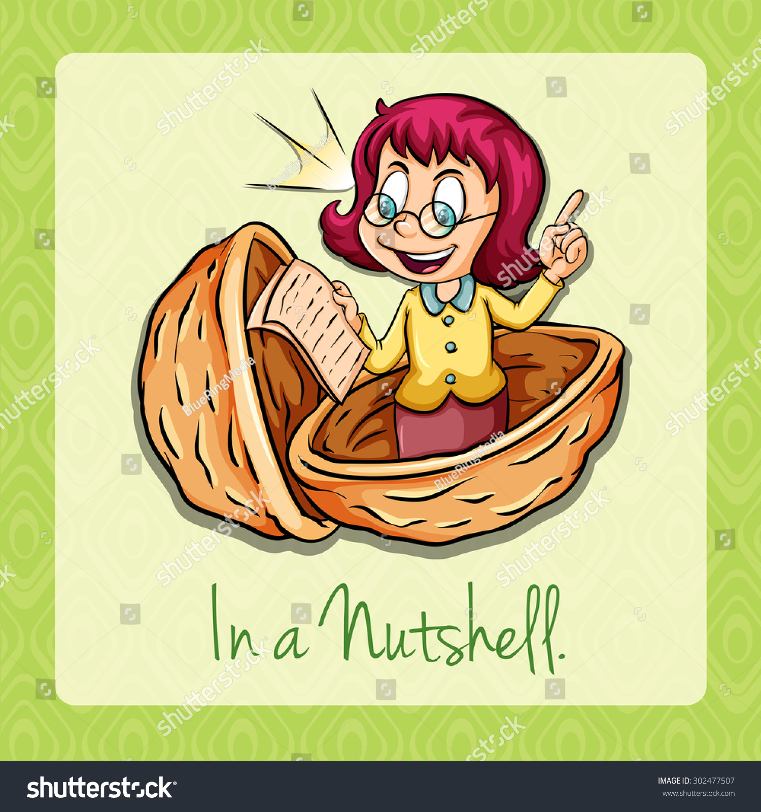 Nutshell Idiom Illustration Stock Vector (Royalty Free) 302477507