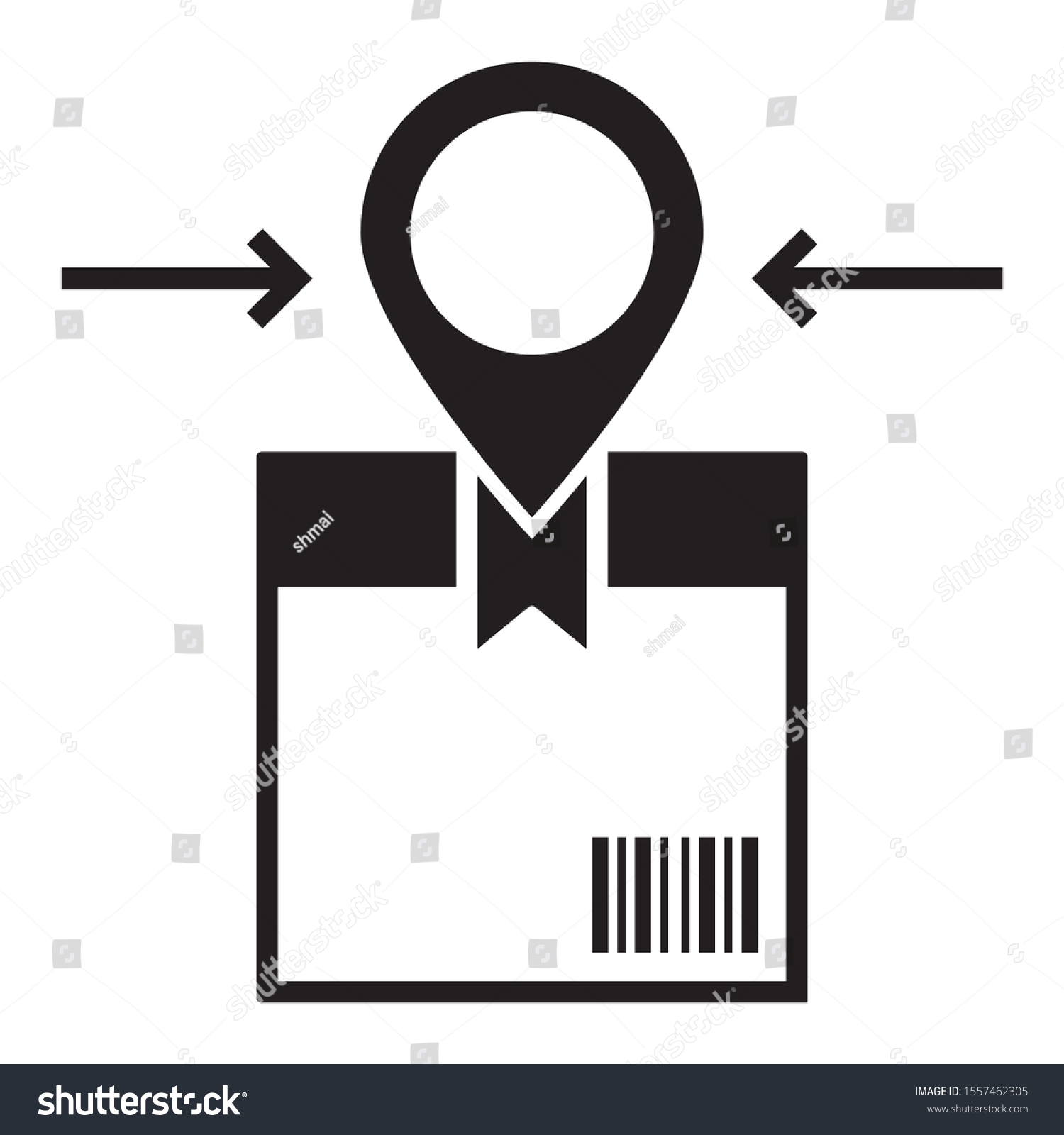Inbound Parcel Delivery Vector Icon Design: vector de stock (libre de ...
