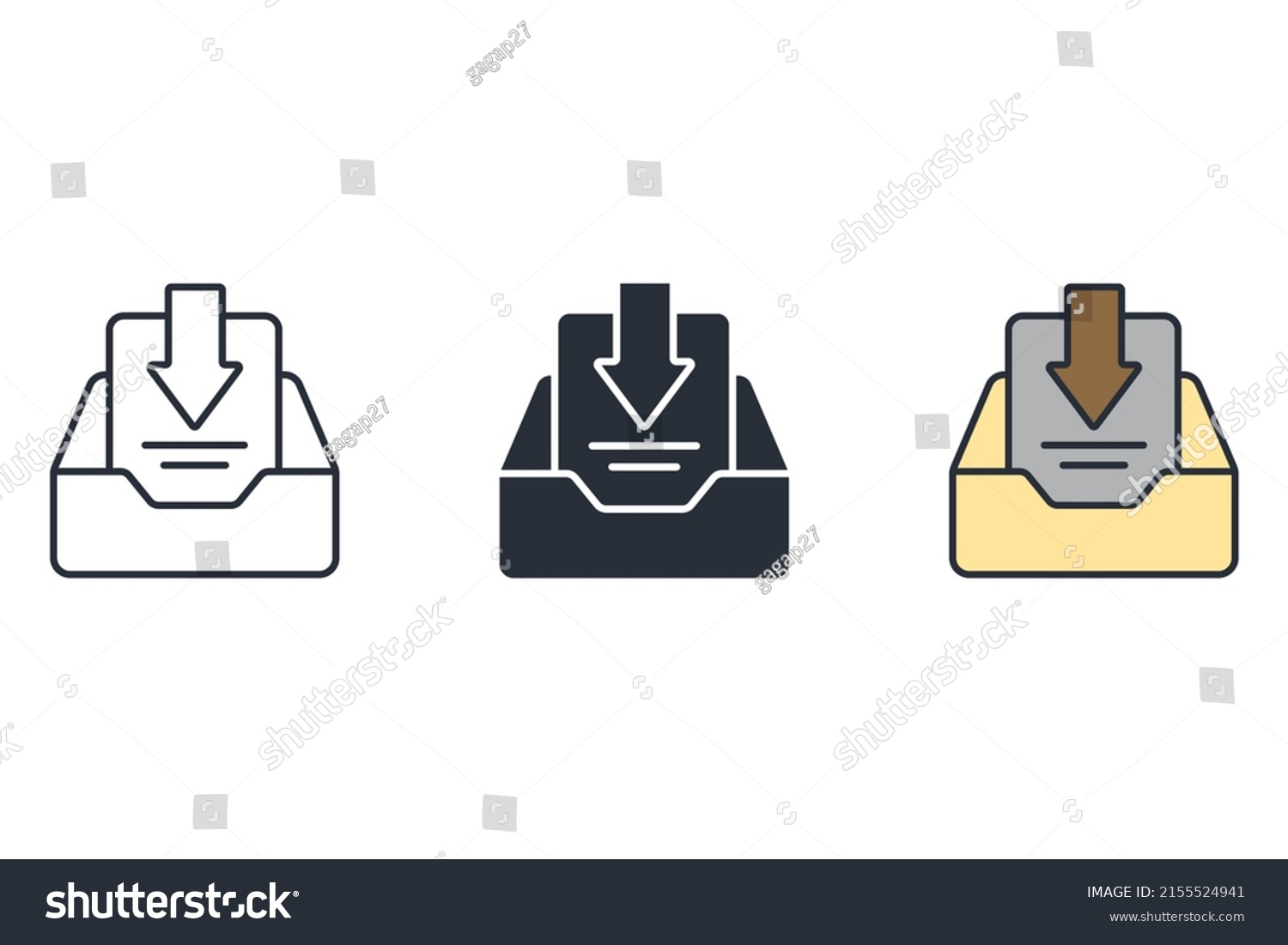 Inbox Icons Symbol Vector Elements Infographic Stock Vector (Royalty ...