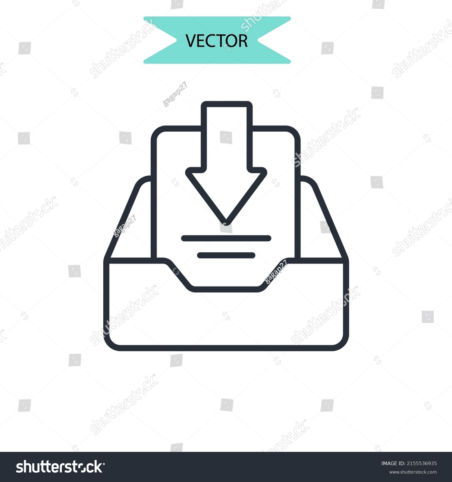 Inbox Icons Symbol Vector Elements Infographic Stock Vector (Royalty ...