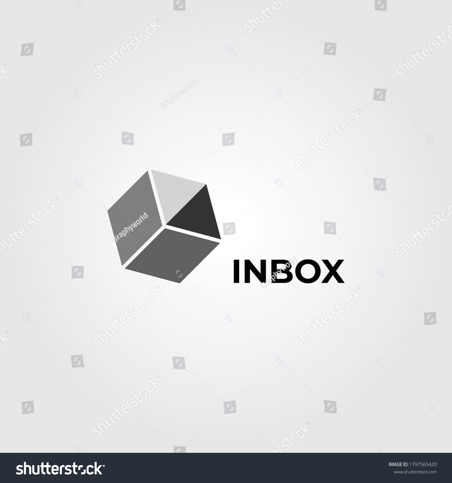 Inbox Logo Design Vector Multiple Use Stock Vector (Royalty Free ...