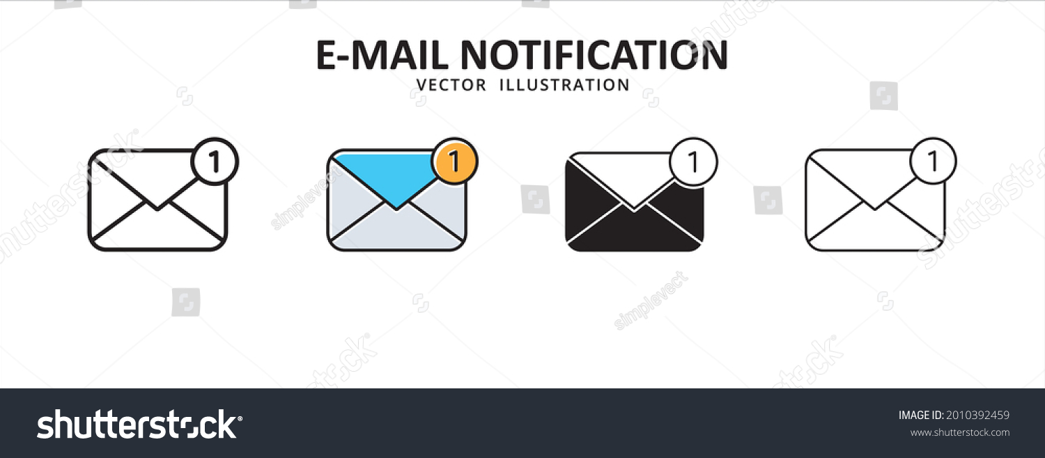 Inbox Mail Email Envelope Message Unread Stock Vector (Royalty Free ...