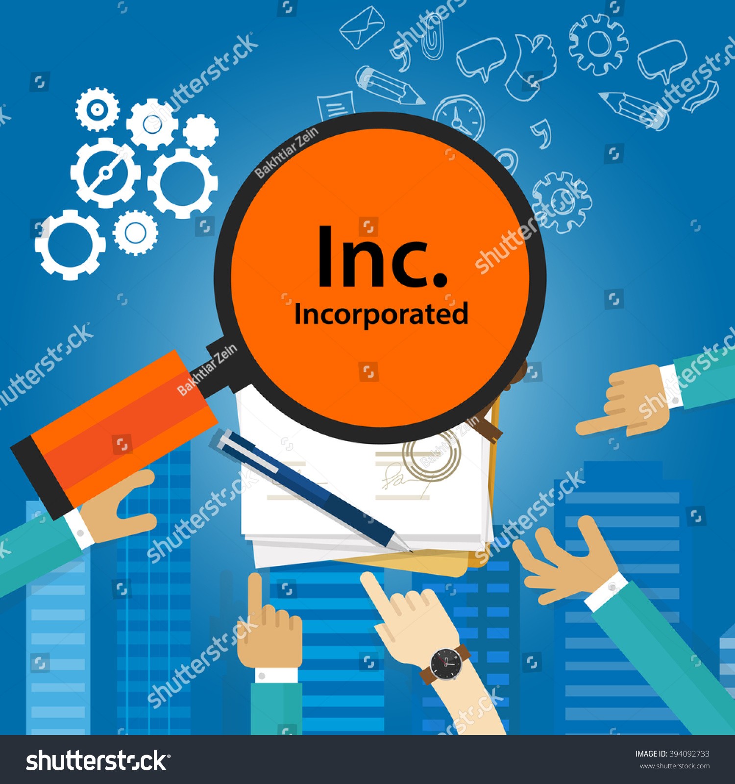 Inc Incorporated Types Business Corporation Organization Stock Vector ...