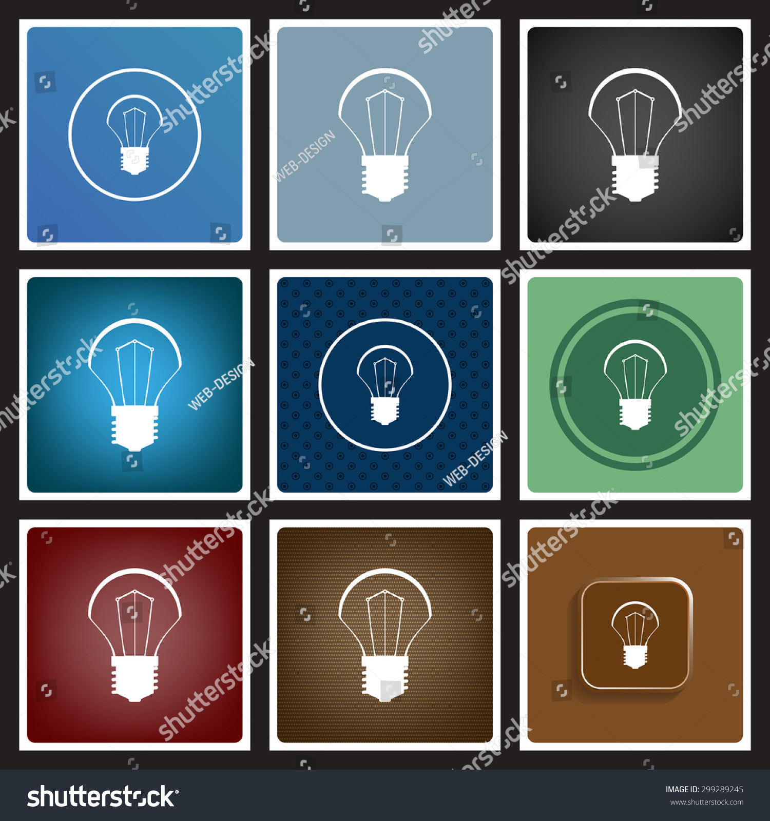 Incandescent Bulb Icon Vector Design Stock Vector (Royalty Free) 299289245