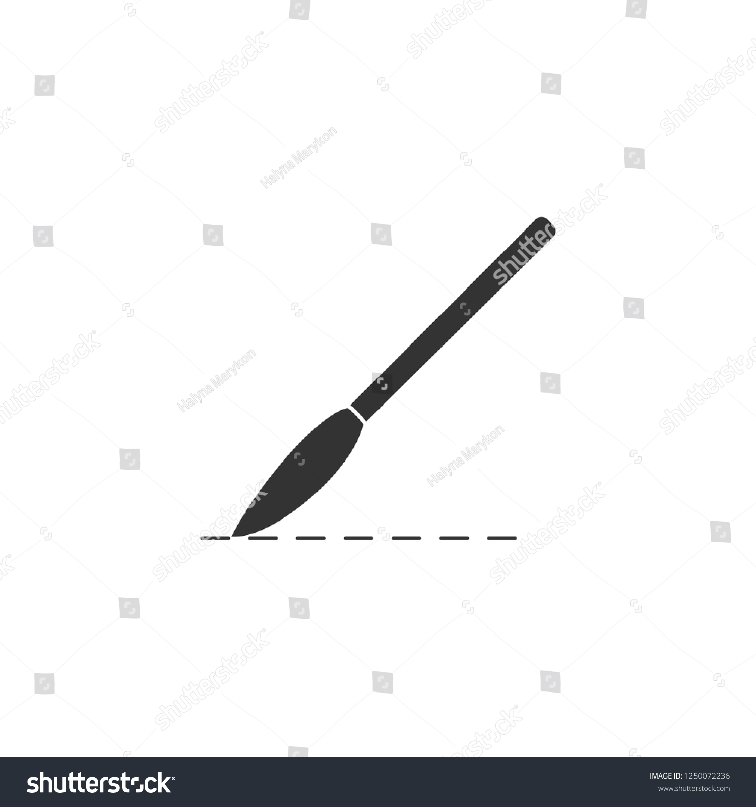 Incision Surgery Icon Flat Stock Vector (Royalty Free) 1250072236 ...