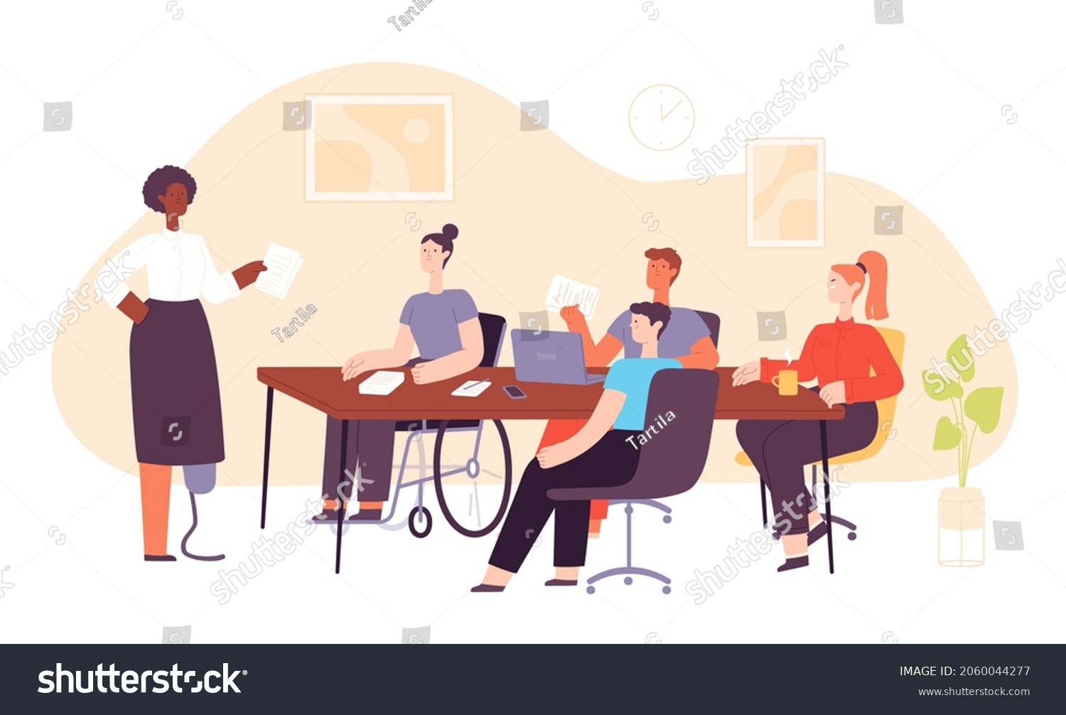 Inclusive Office Workplace Diverse People Business Stock Vector ... Inclusive Office Workplace Diverse People Business Stock Vector ...