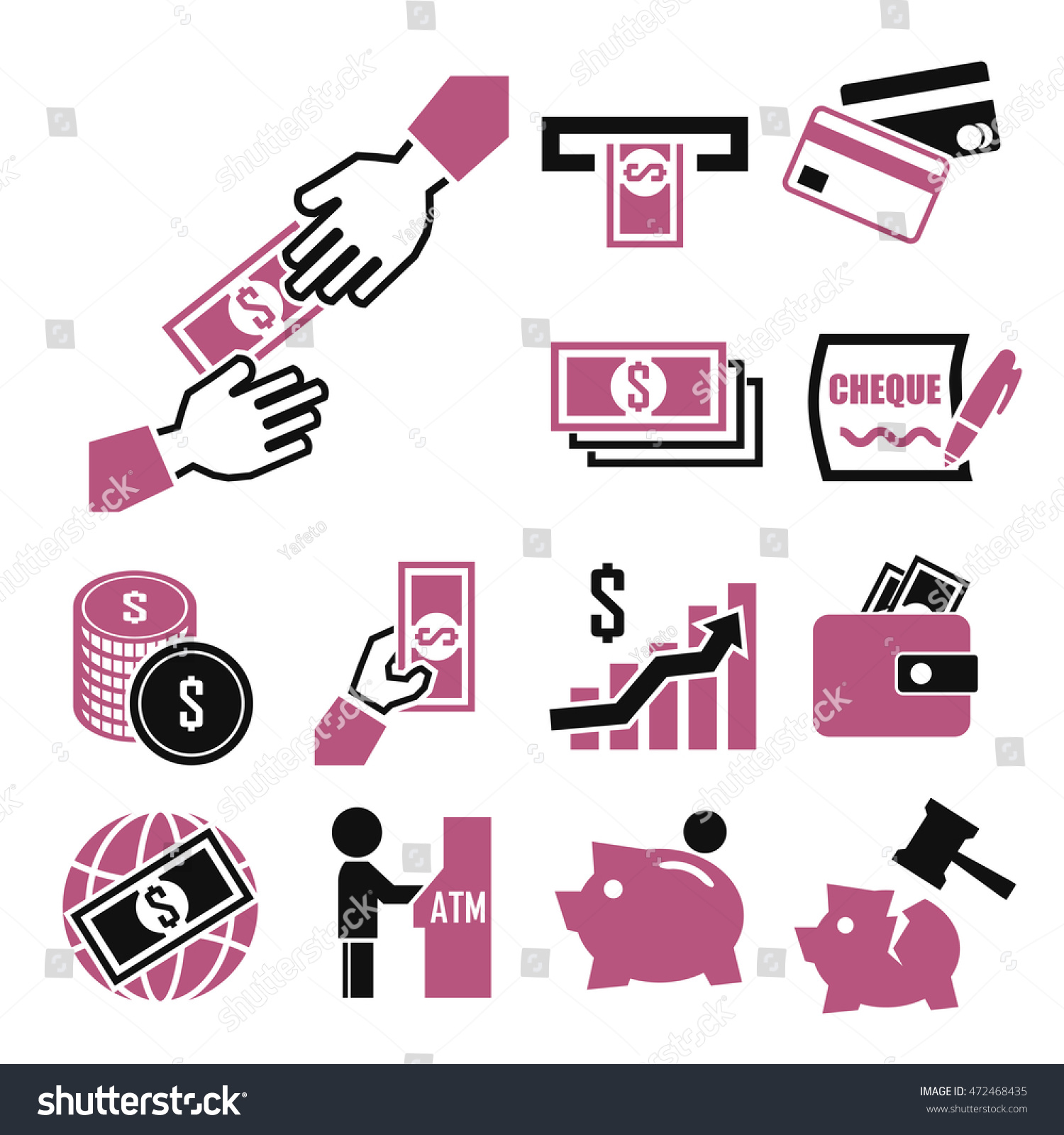 Income Icon Set Stock Vector (Royalty Free) 472468435 | Shutterstock