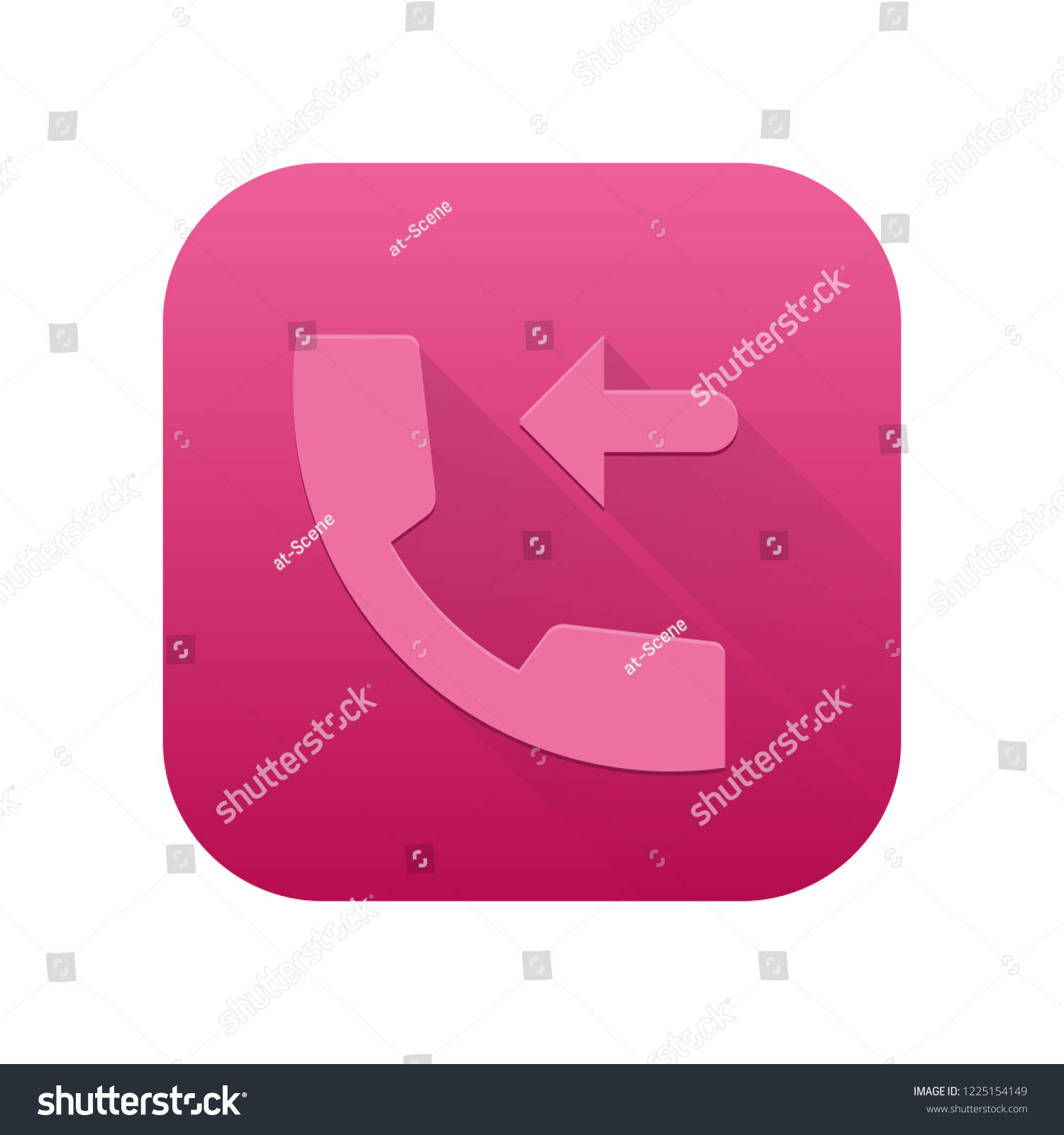 Incoming Call App Icon: เวกเตอร์สต็อก (ปลอดค่าลิขสิทธิ์) 1225154149 ...