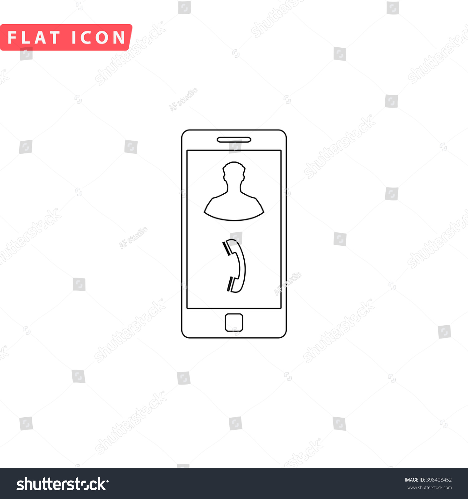 Incoming Call Icon Vector Stock Vector (Royalty Free) 398408452 ...