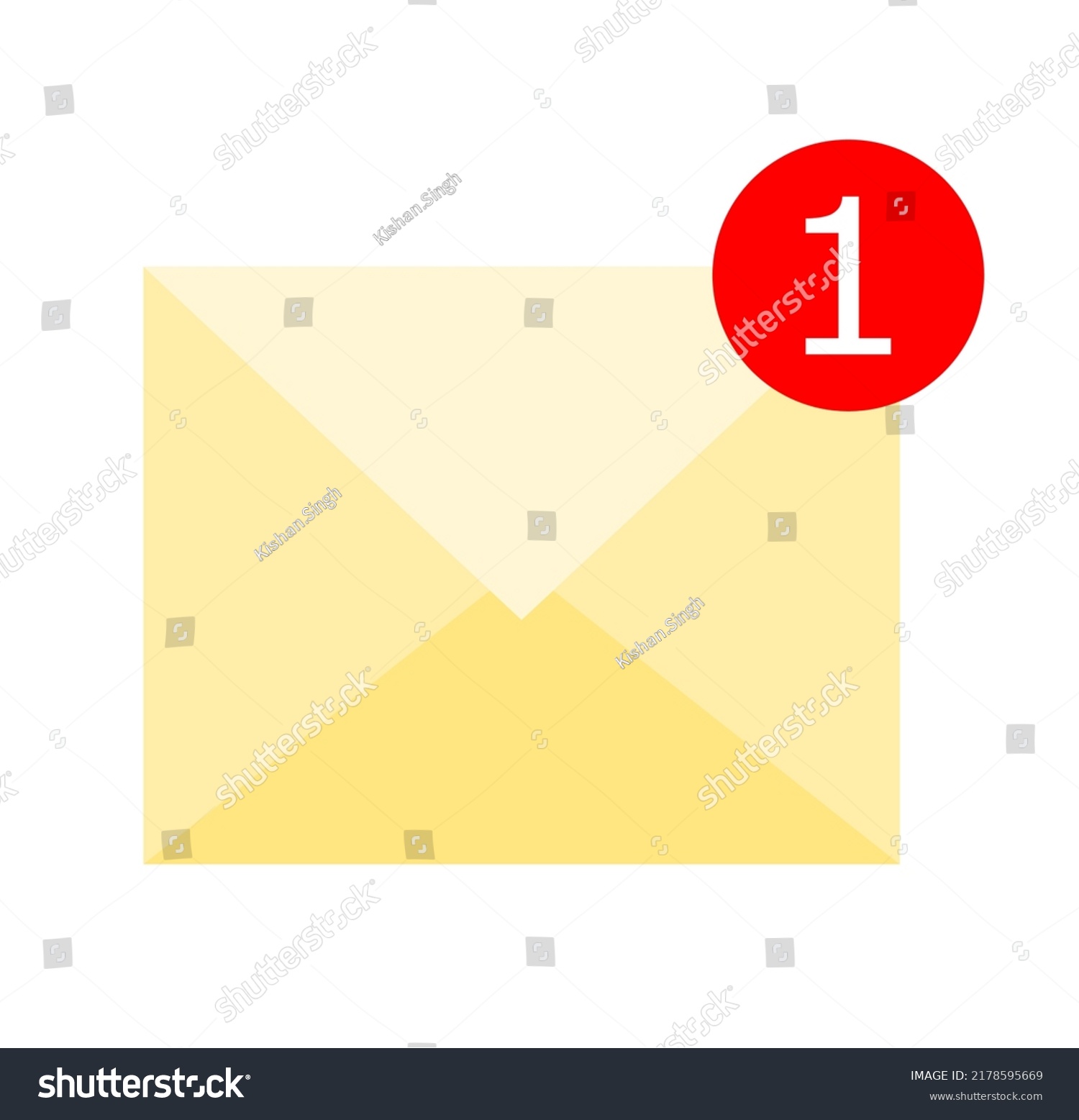 Incoming Message Notification Icon Notification Messaging Stock Vector ...