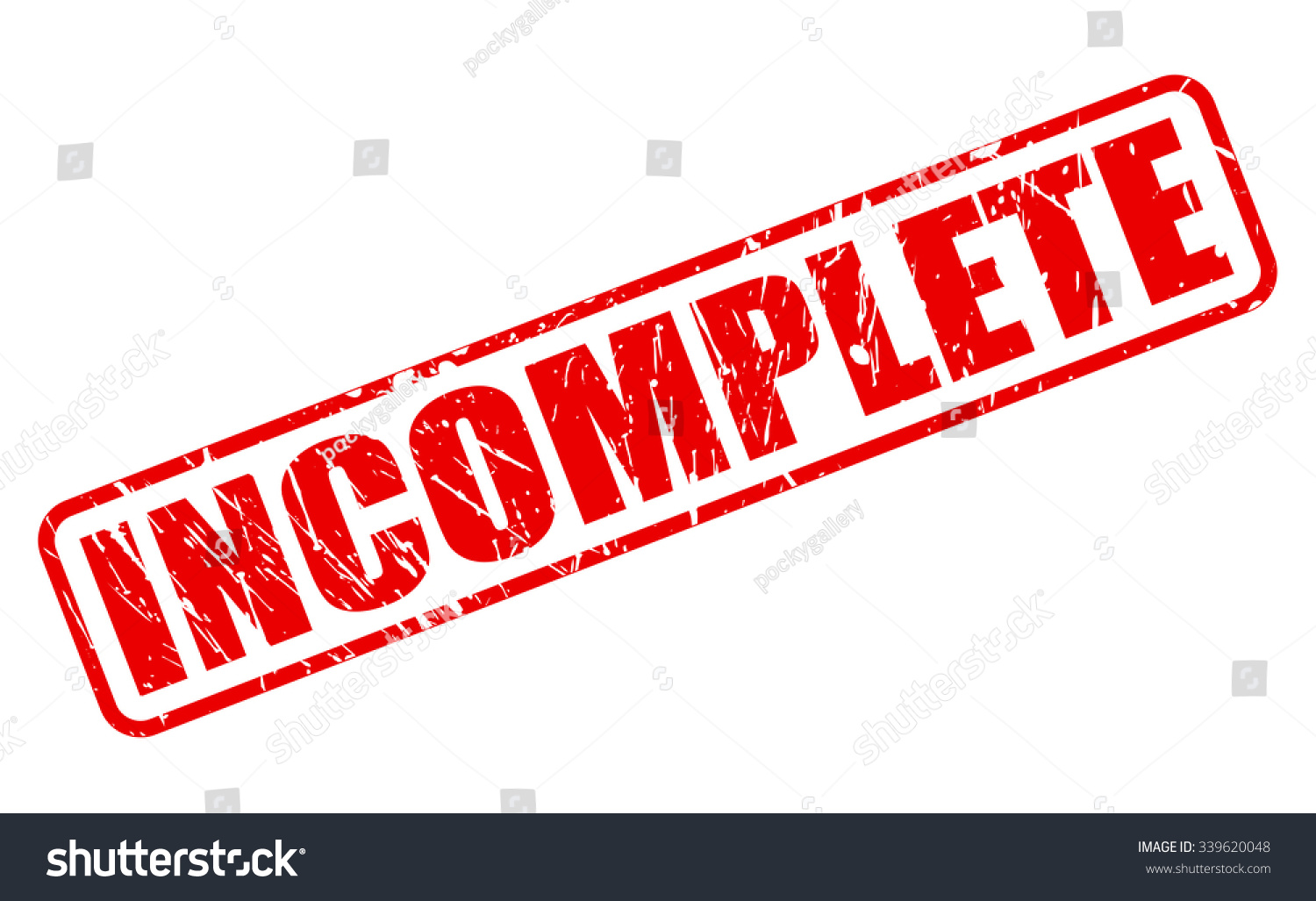 Incomplete Red Stamp Text On White Stock Vector (Royalty Free ...