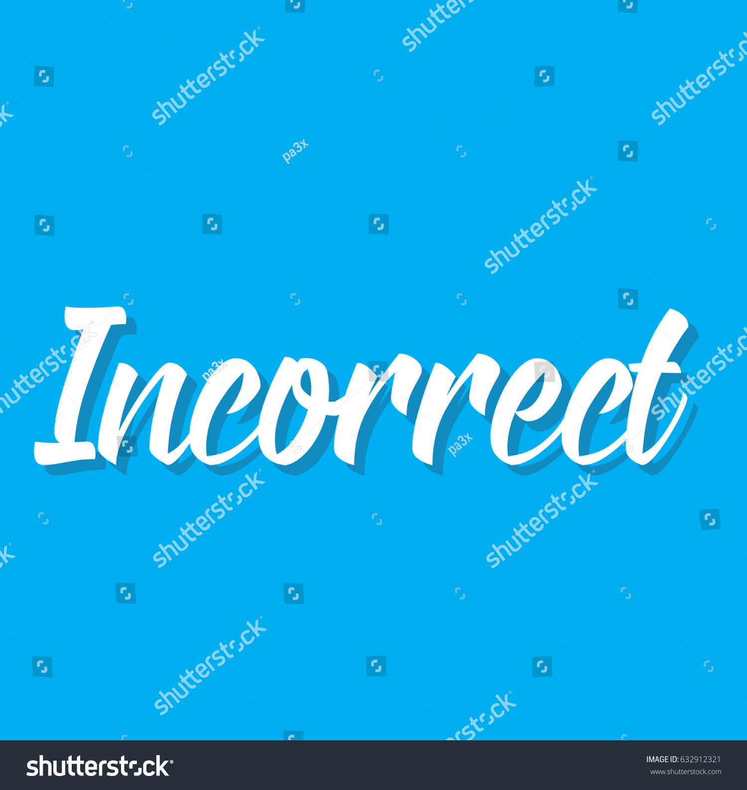 Incorrect Text Design Vector Calligraphy Typography: เวกเตอร์สต็อก ...