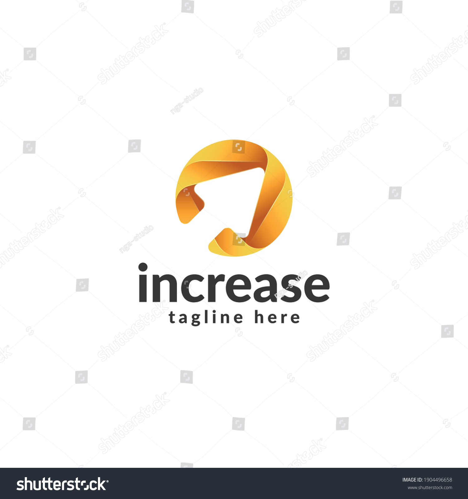 Increase Logo Arrow Concept Stock Vector (Royalty Free) 1904496658 ...