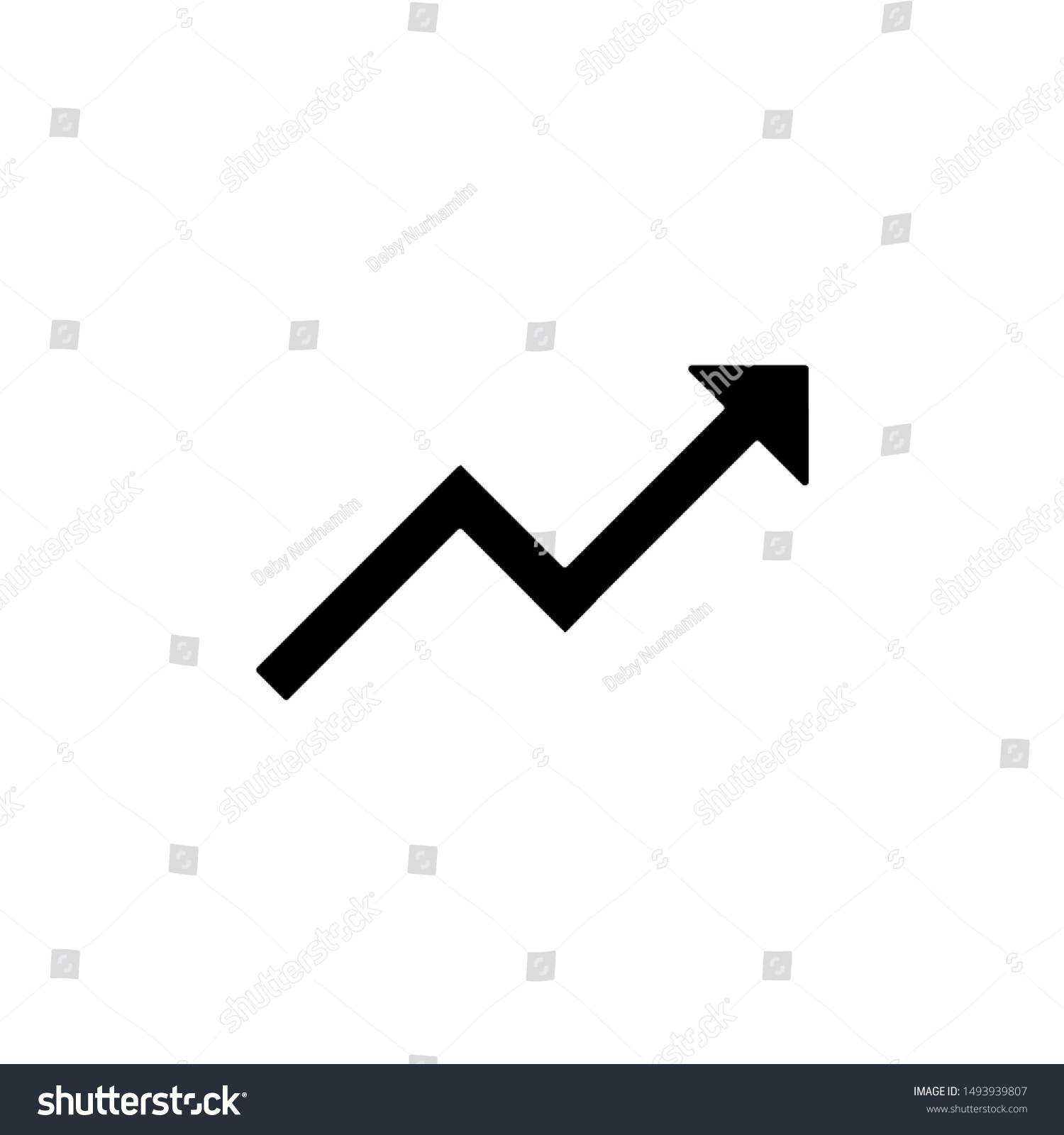 Increased Arrow Vector Symbol Icon Stock Vector (Royalty Free) 1493939807